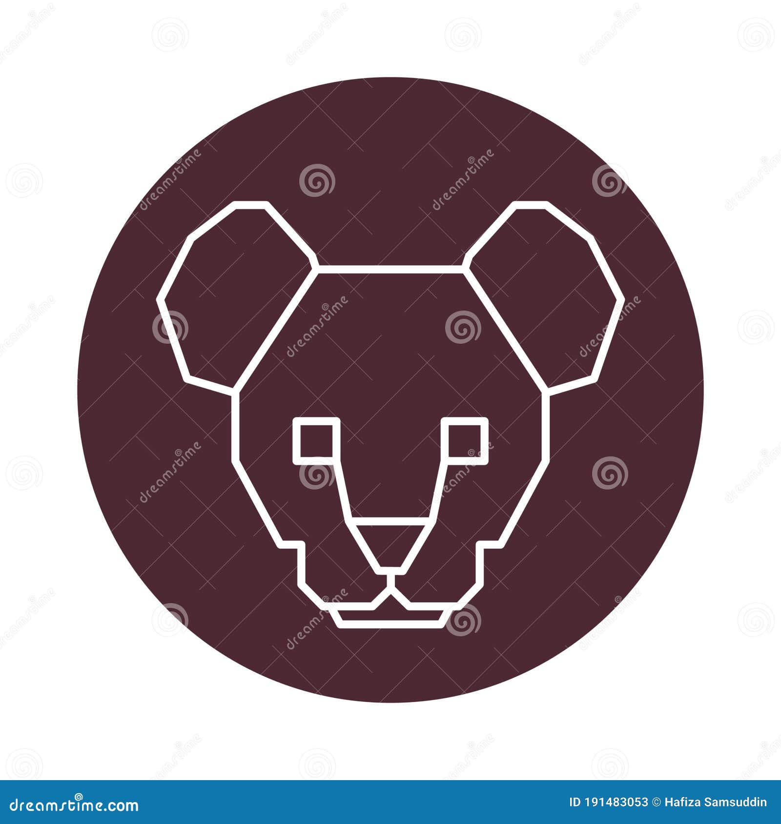 Lioness Head. Vector Illustration Decorative Design Stock Vector ...