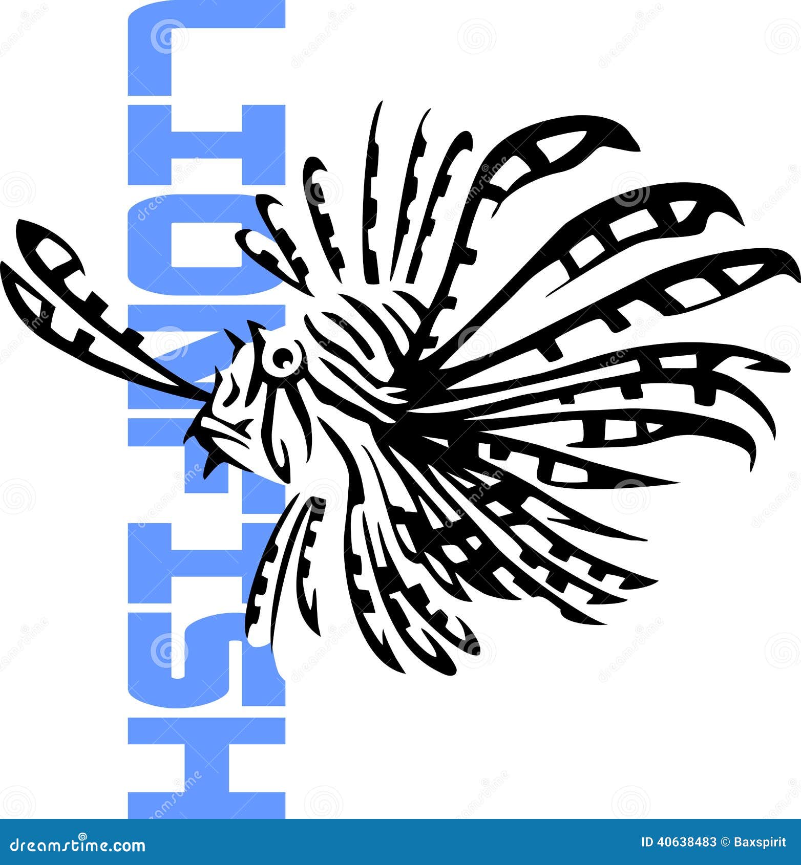 Lionfish stock vector. Illustration of fish, dragonfish - 40638483