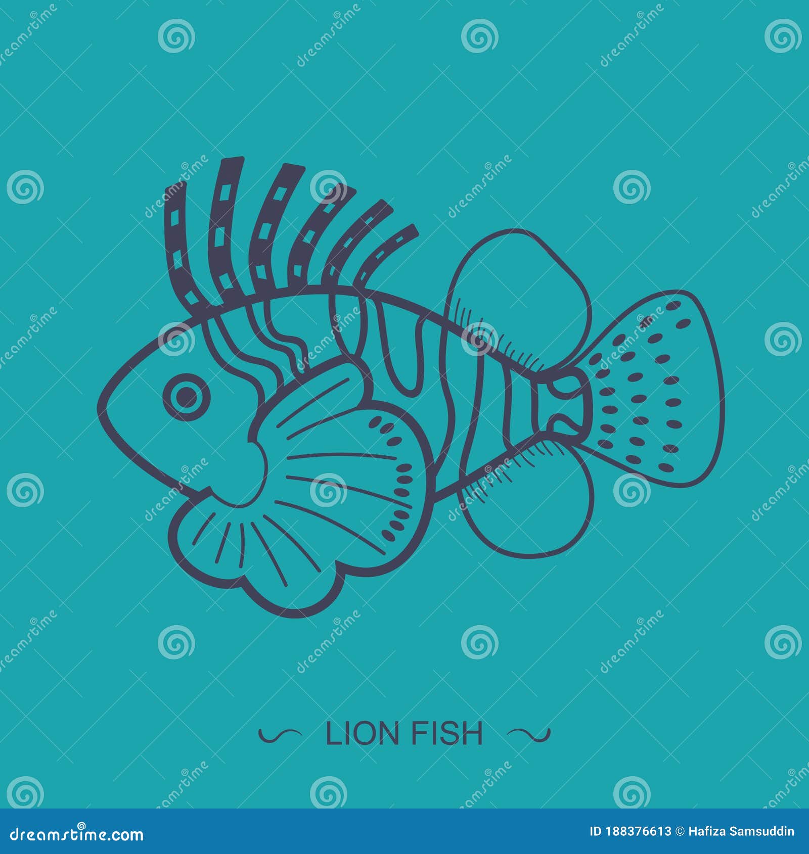 Lionfish. Vector Illustration Decorative Design Stock Vector ...