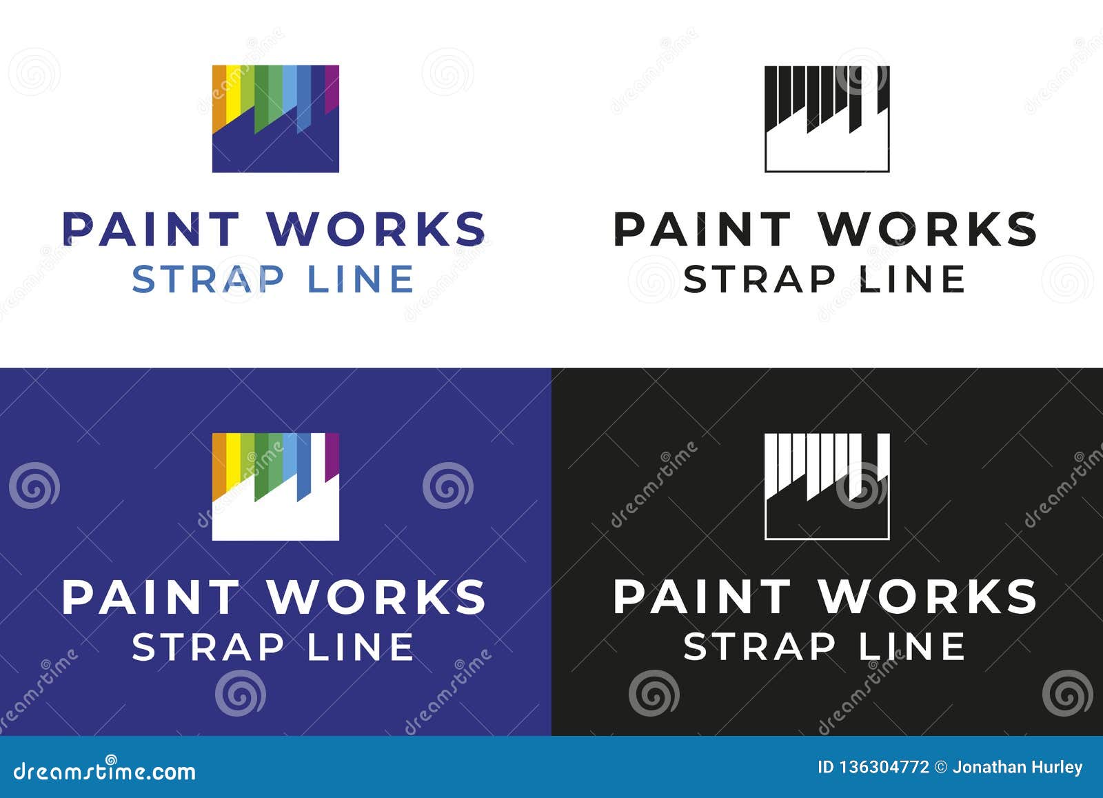 Paint Works logo stock vector. Illustration of template - 136304772