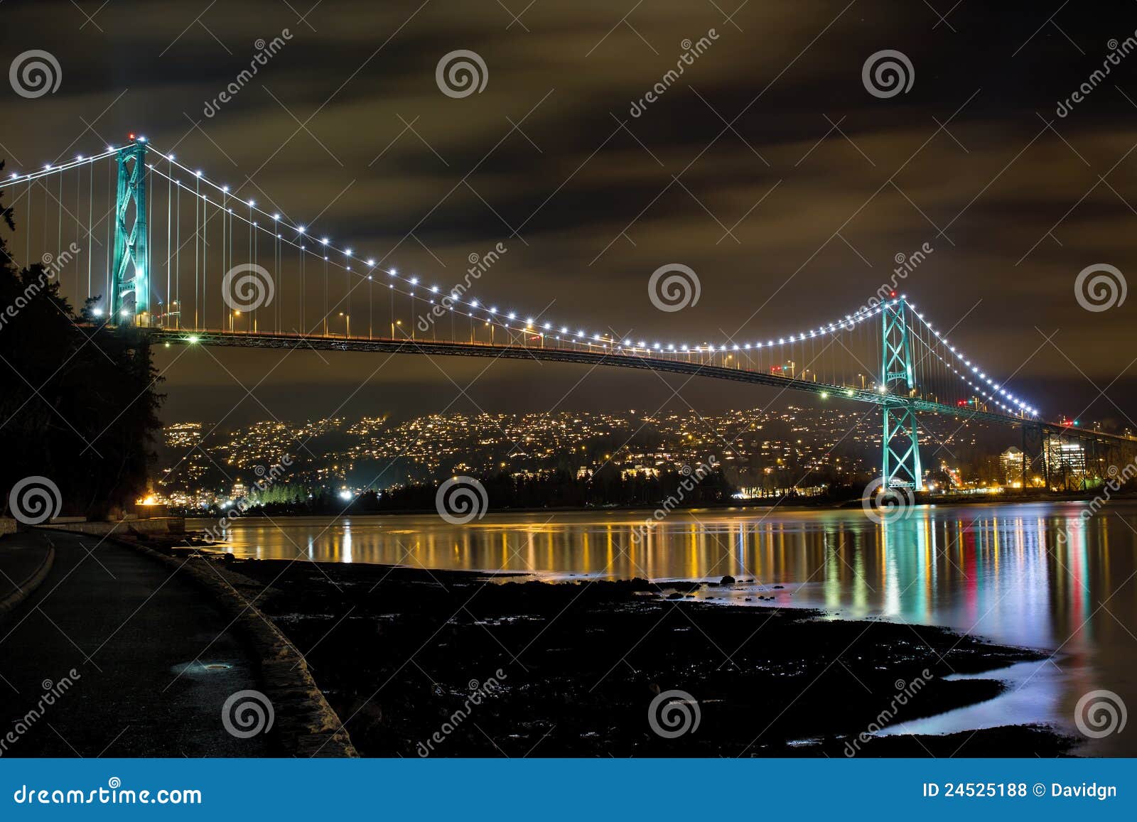 Lions Gate Bridge View From Prospect Point In Stanley Park, Vancouver ...