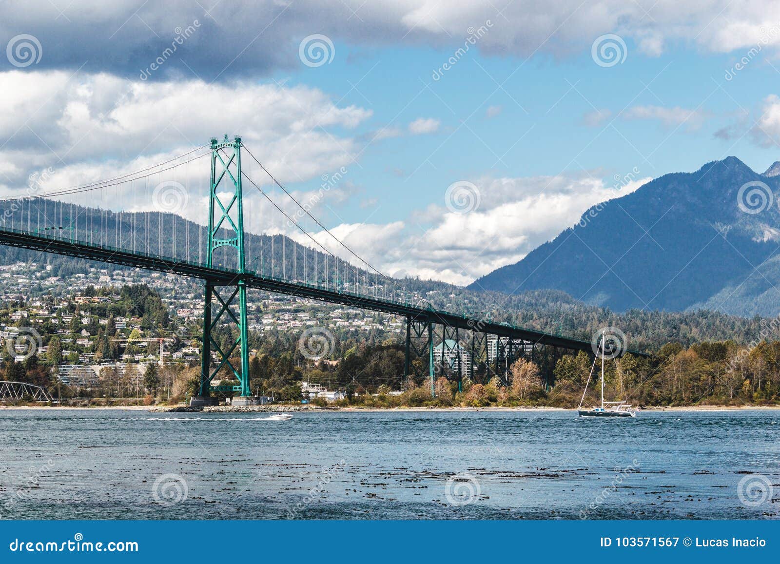 Lions Gate Bridge in Vancouver, BC, Canada Stock Image - Image of ...