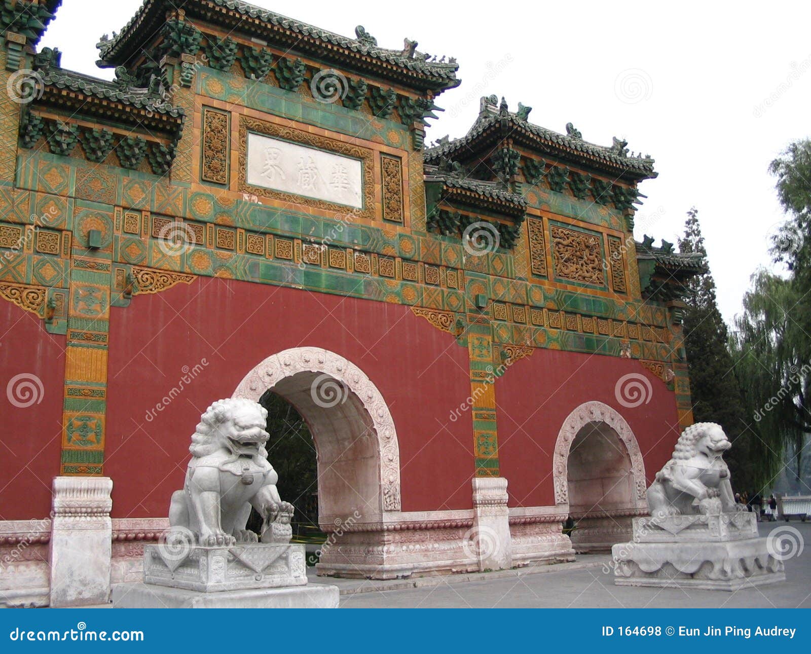 Lions guarding Entrance stock photo. Image of white, stone - 164698