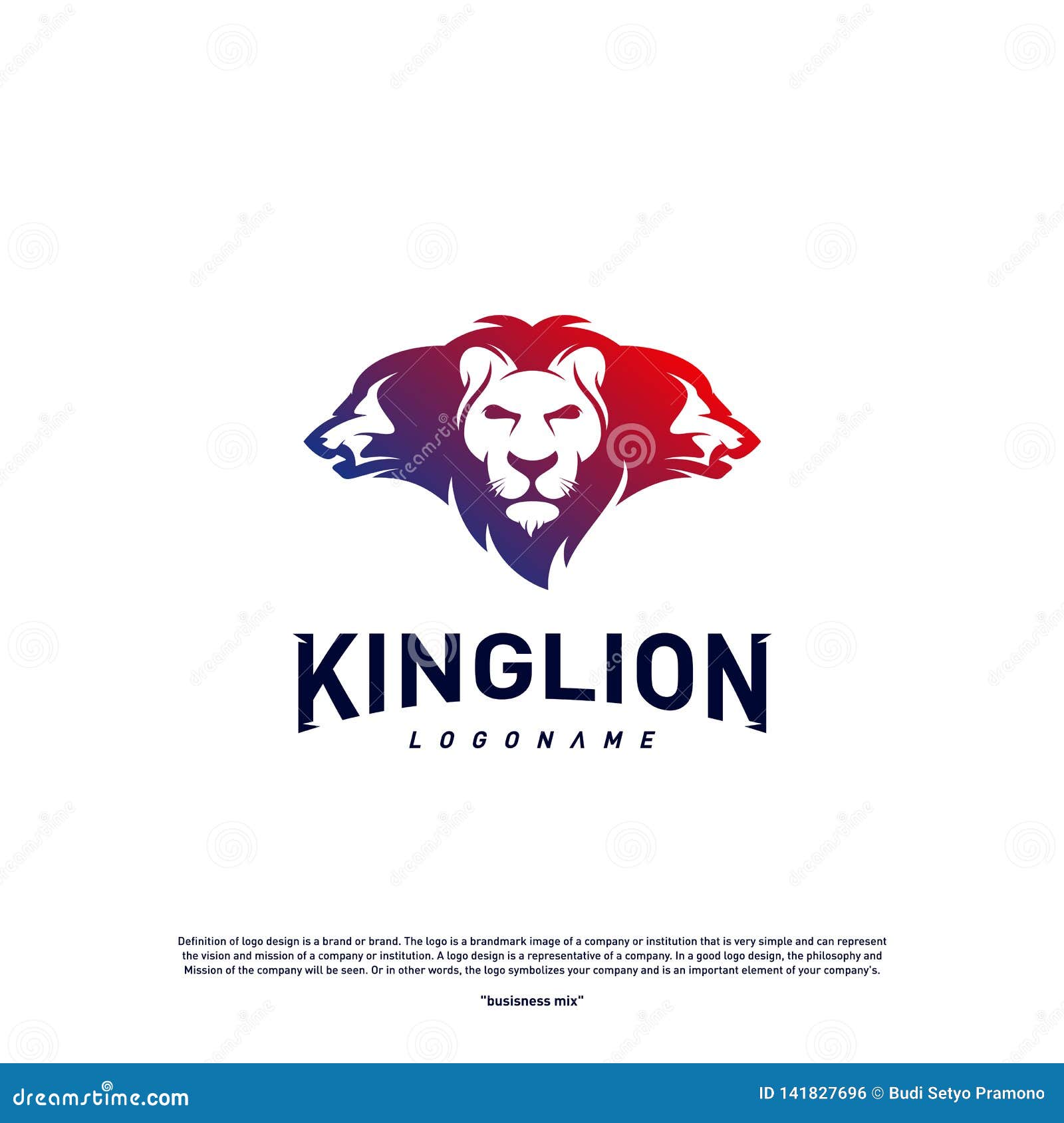 Lions Logo Design Concept. King Lions Logo Design Template Vector. Icon ...