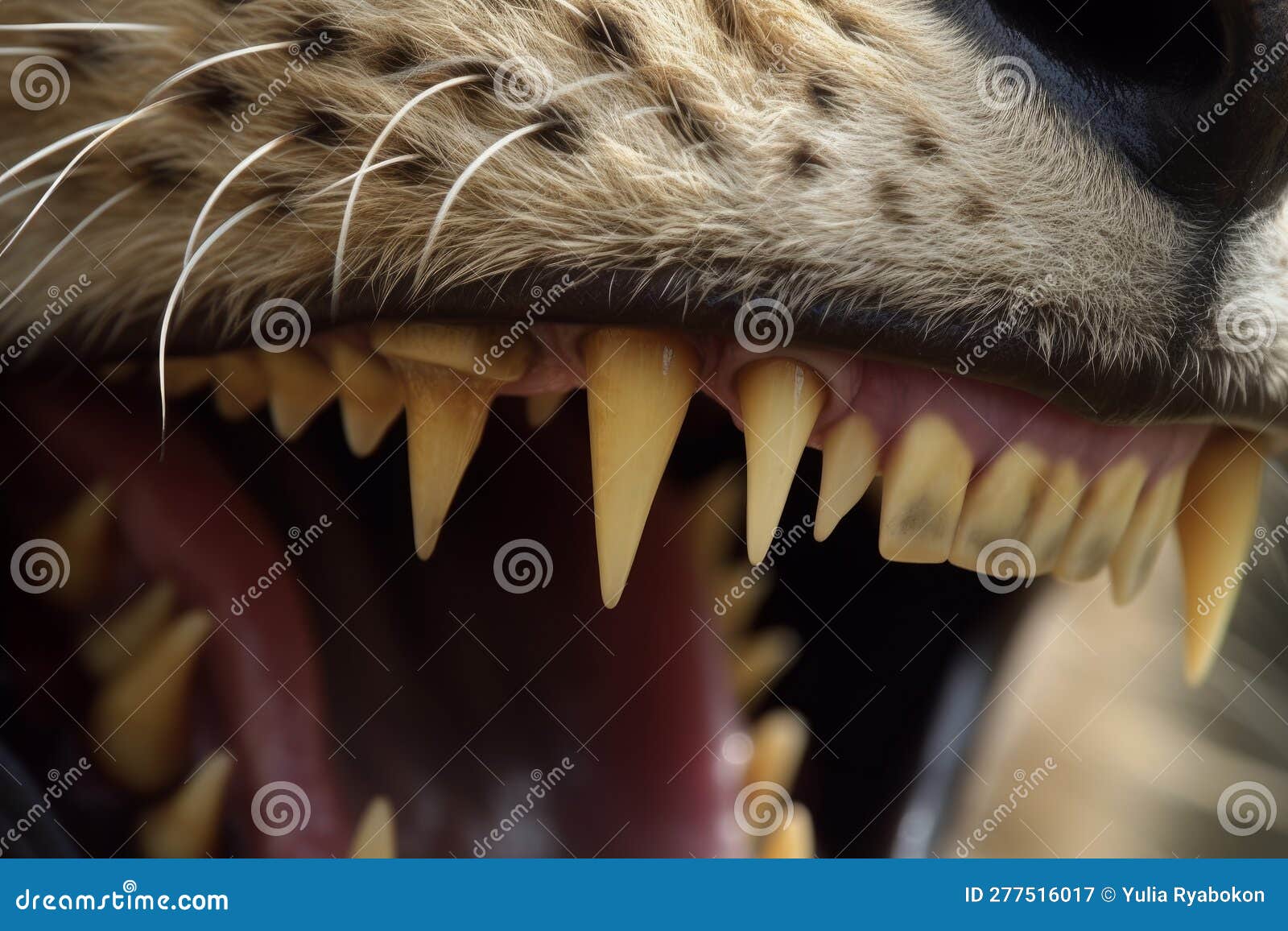Lions Teeth Closeup. Generate Ai Stock Illustration - Illustration of ...