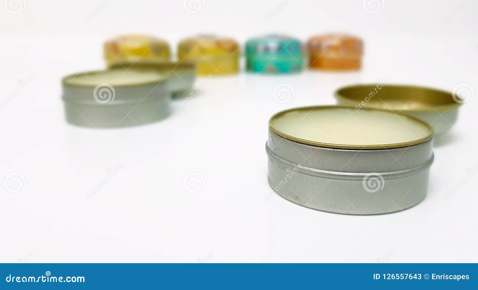 Lip Balms on White Background Stock Image - Image of medical, natural ...