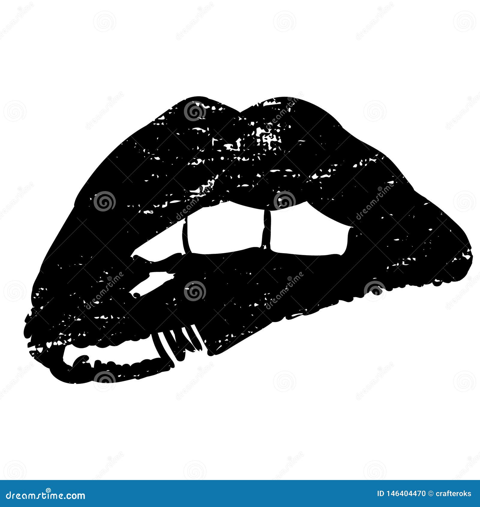 Lip Biting Vector Illustration By Crafteroks | CartoonDealer.com #146404352