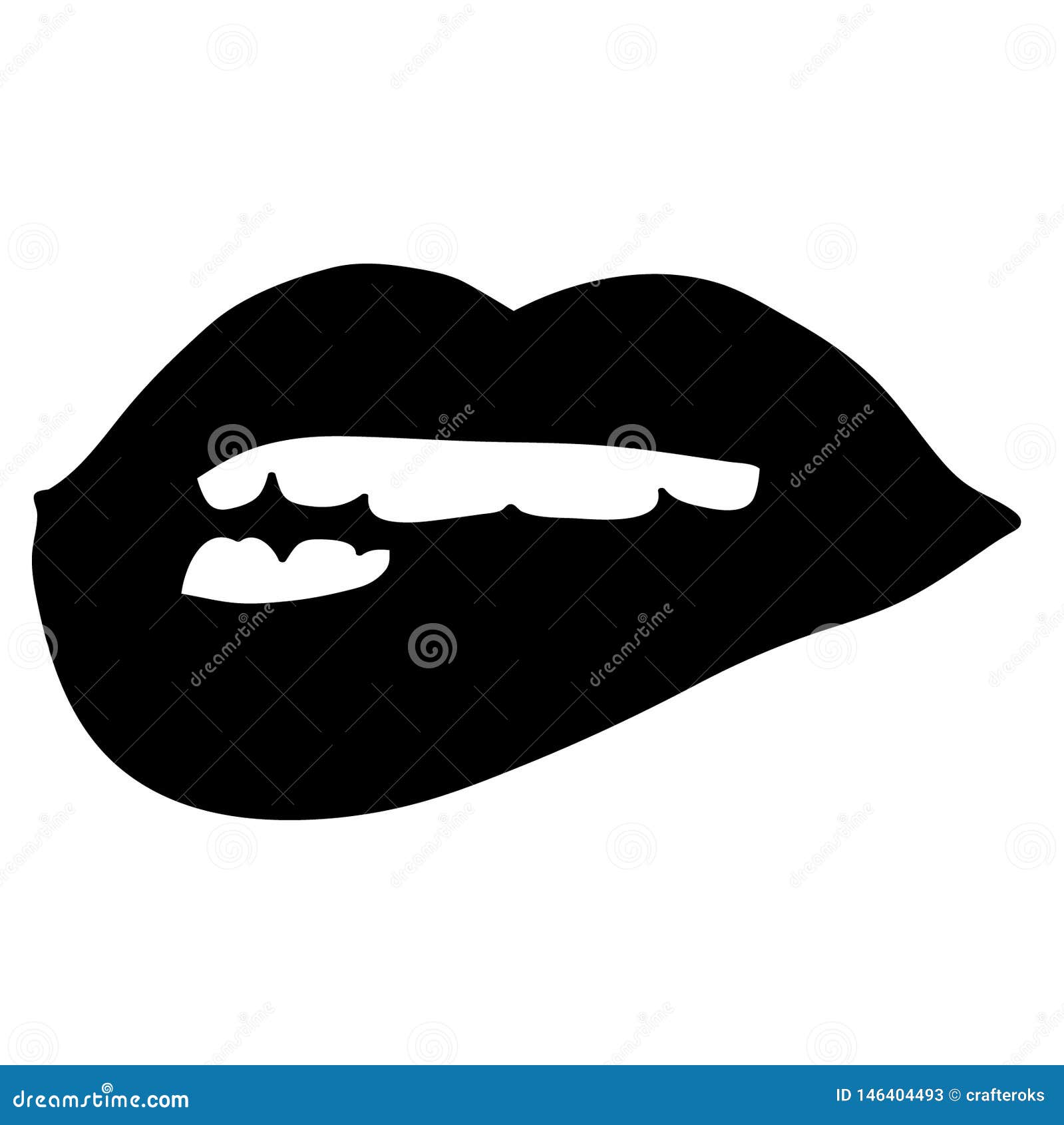 Lip Biting Vector Illustration By Crafteroks | CartoonDealer.com #146404352