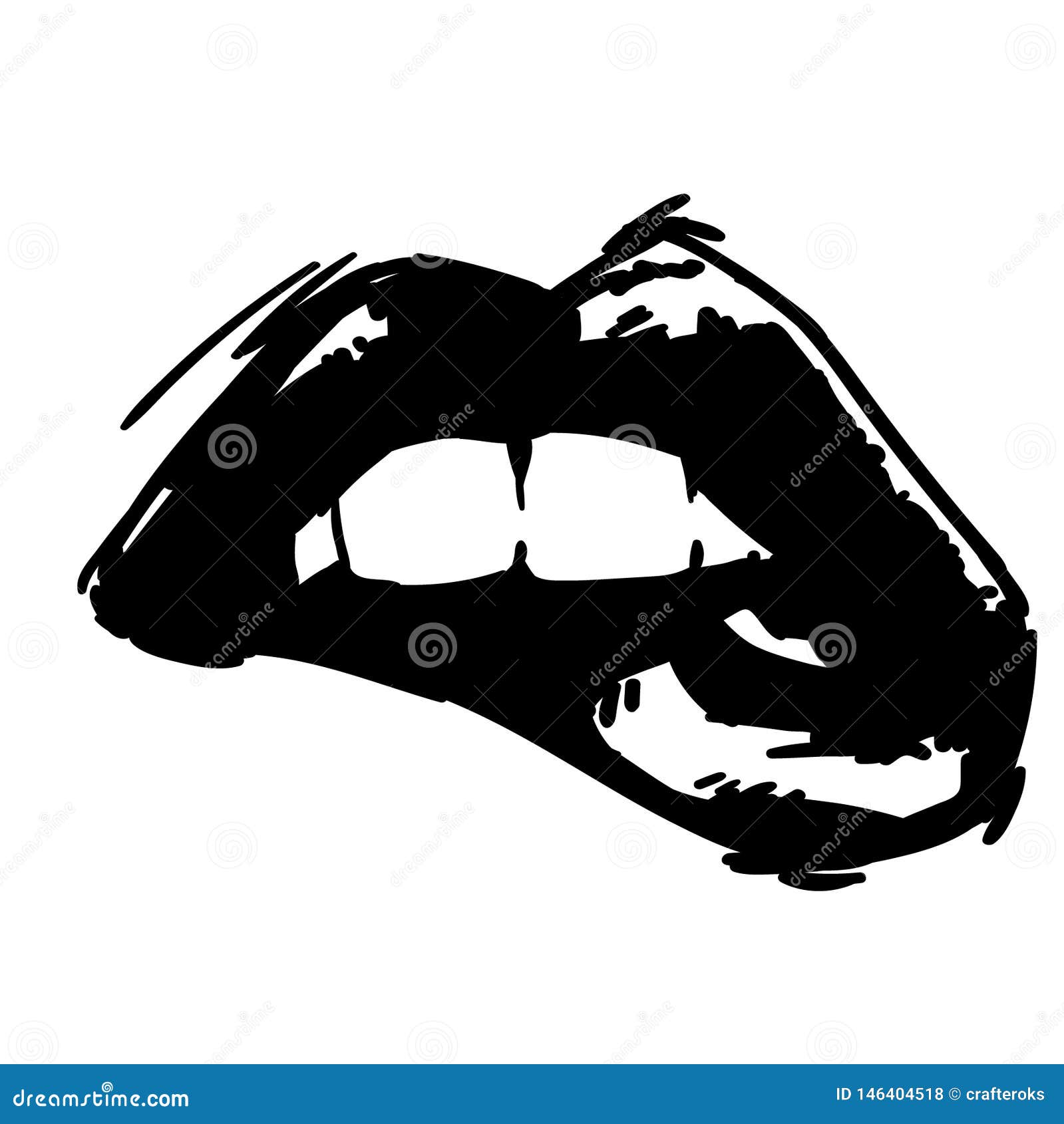 Lip Biting Vector Illustration By Crafteroks | CartoonDealer.com #146404352