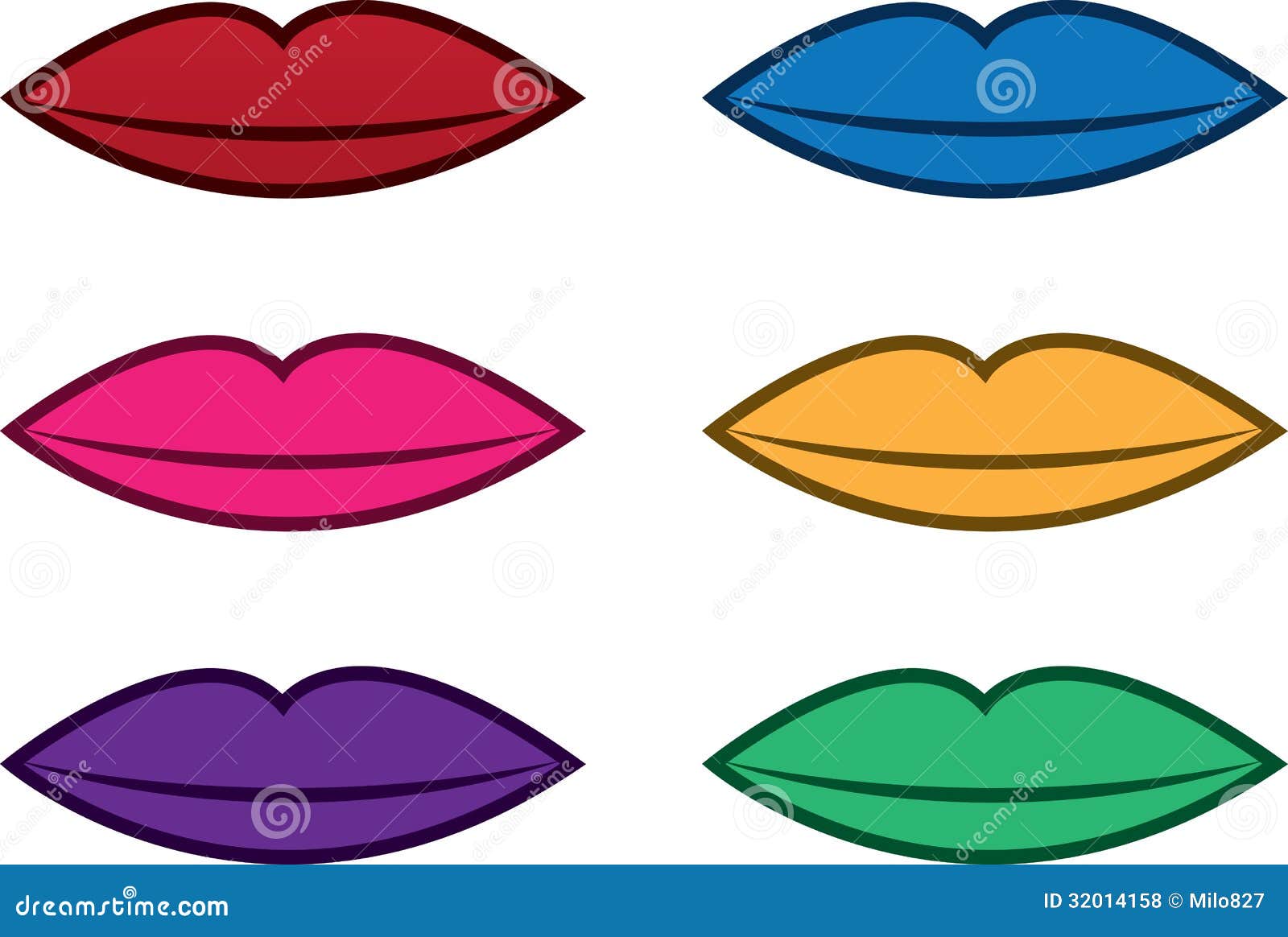 Lip Colors stock vector. Illustration of lush, beauty - 32014158