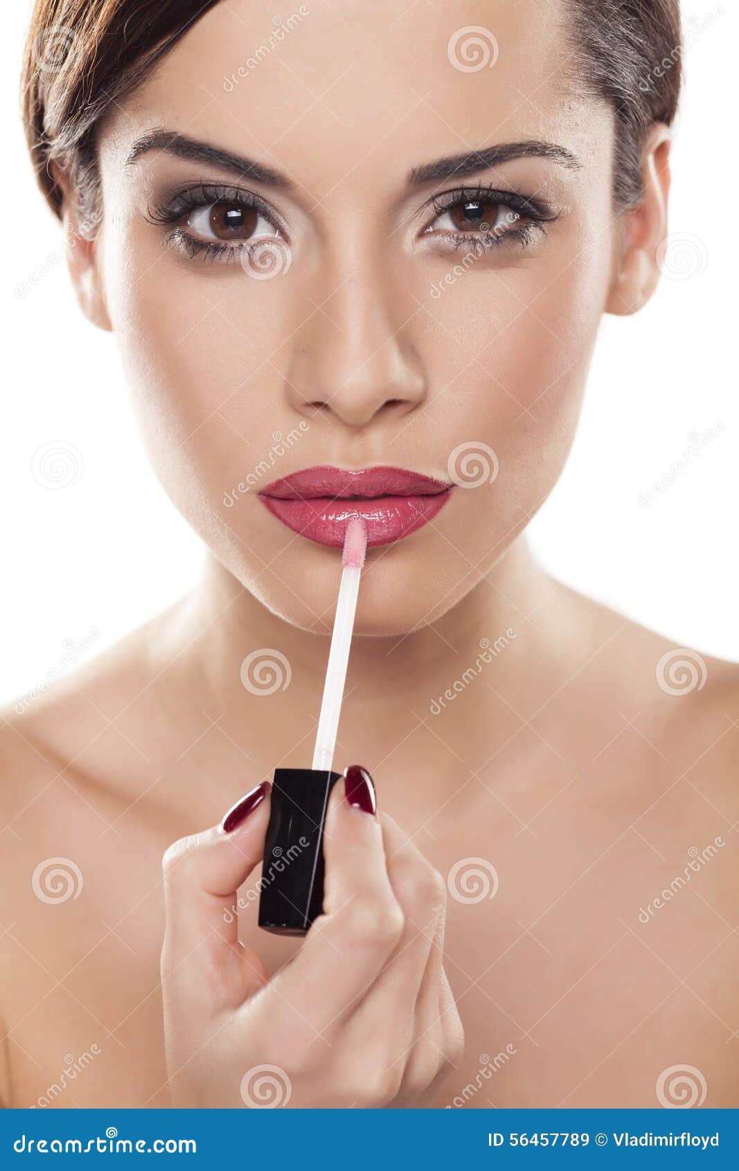 Lip gloss stock image. Image of makeup, glamour, beautiful - 56457789