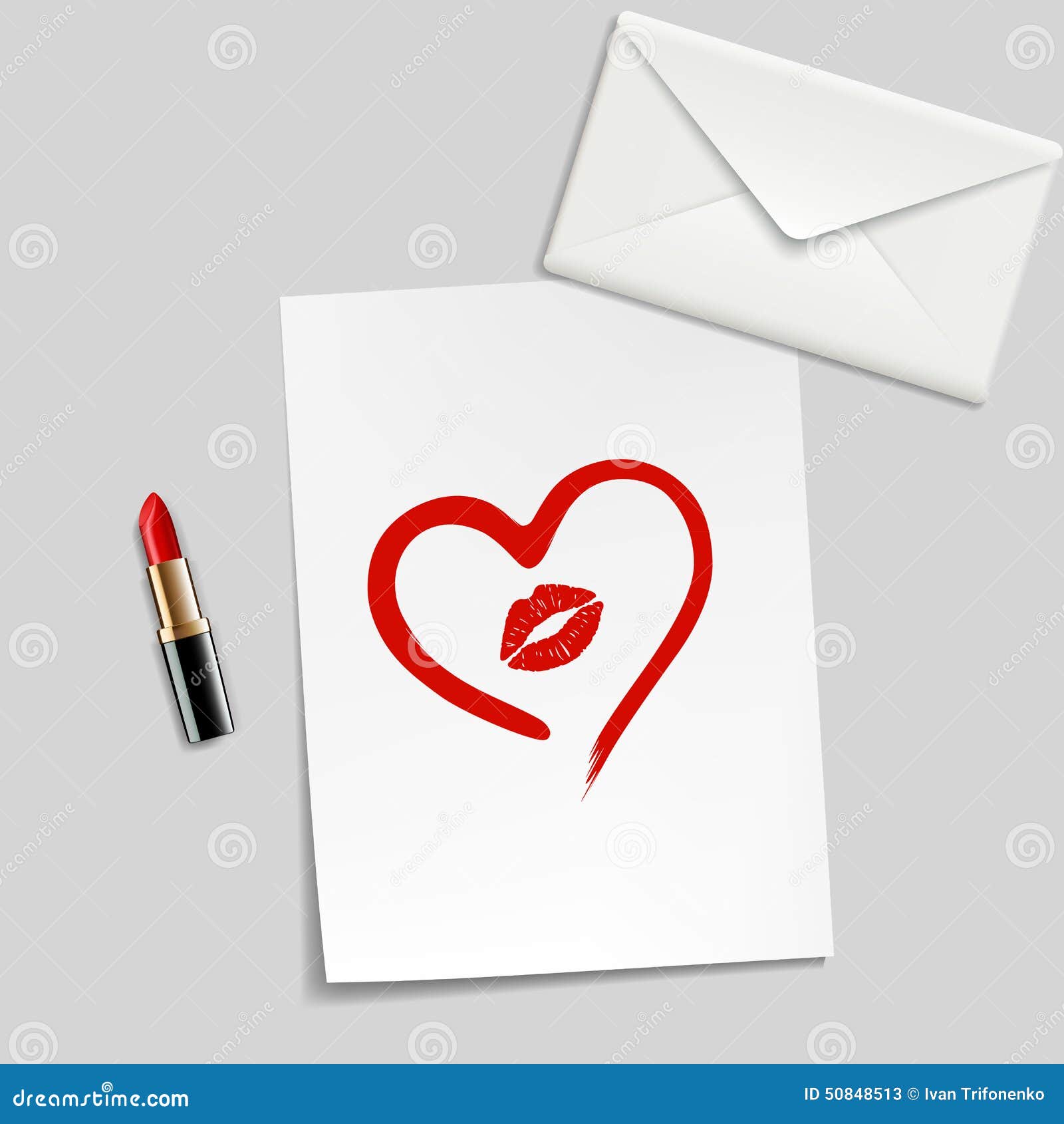 Lip imprint stock vector. Illustration of imprint, colorful - 50848513