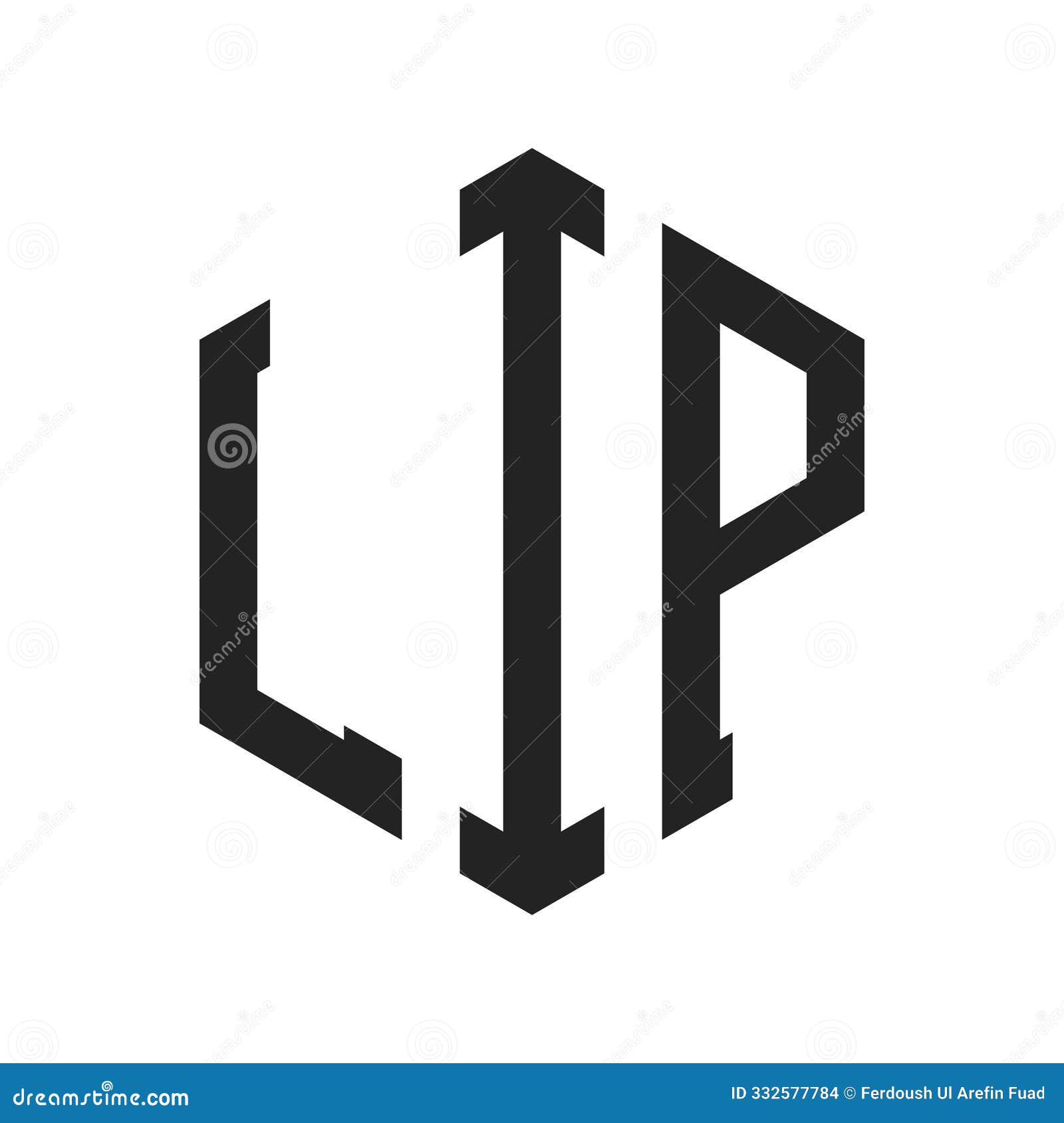 LIP Logo Design. Initial Letter LIP Monogram Logo Using Hexagon Shape ...