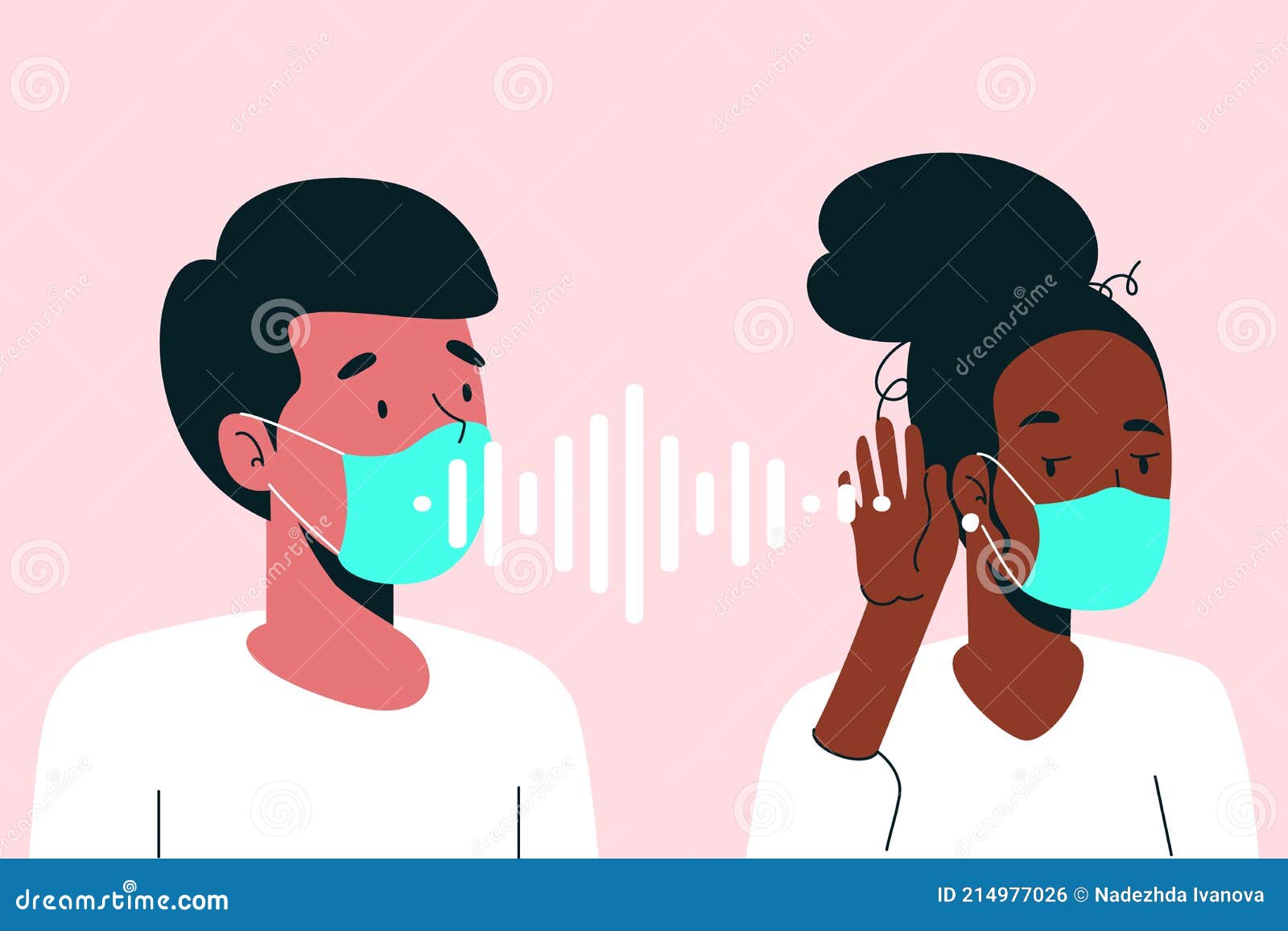 Lip-read Problem Due To Face Masks Vector Illustration. Stock Vector ...