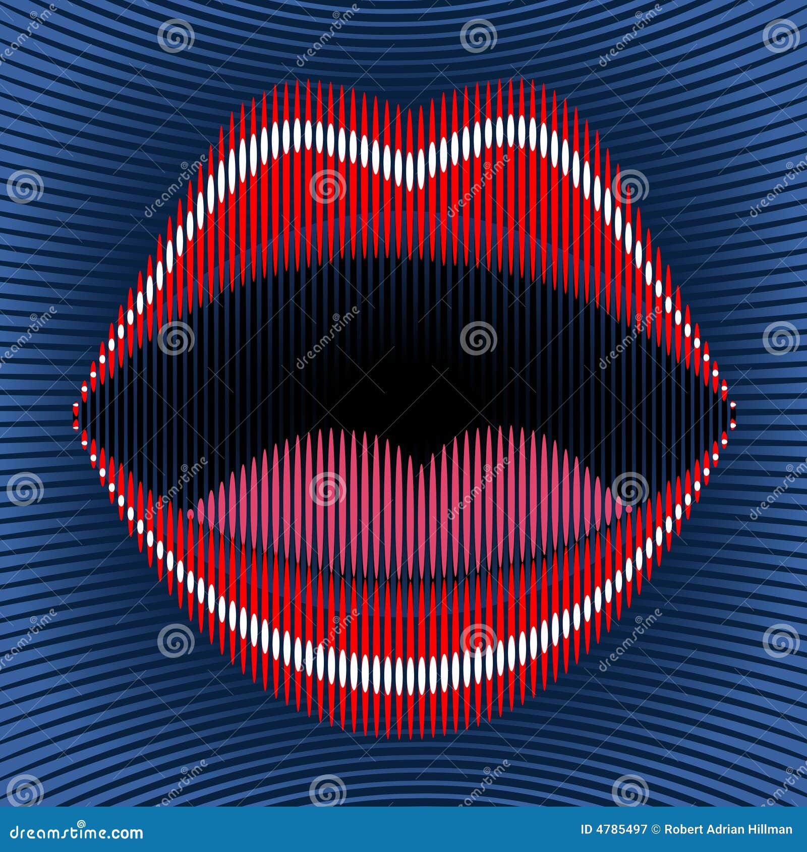 Lip stripes stock vector. Illustration of yell, open, pattern - 4785497