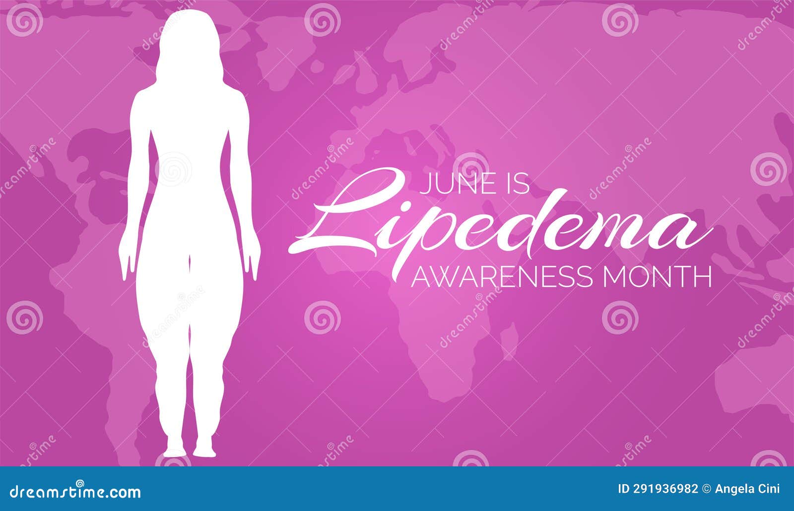 Lipedema Awareness Month Pink Background Illustration Banner ...