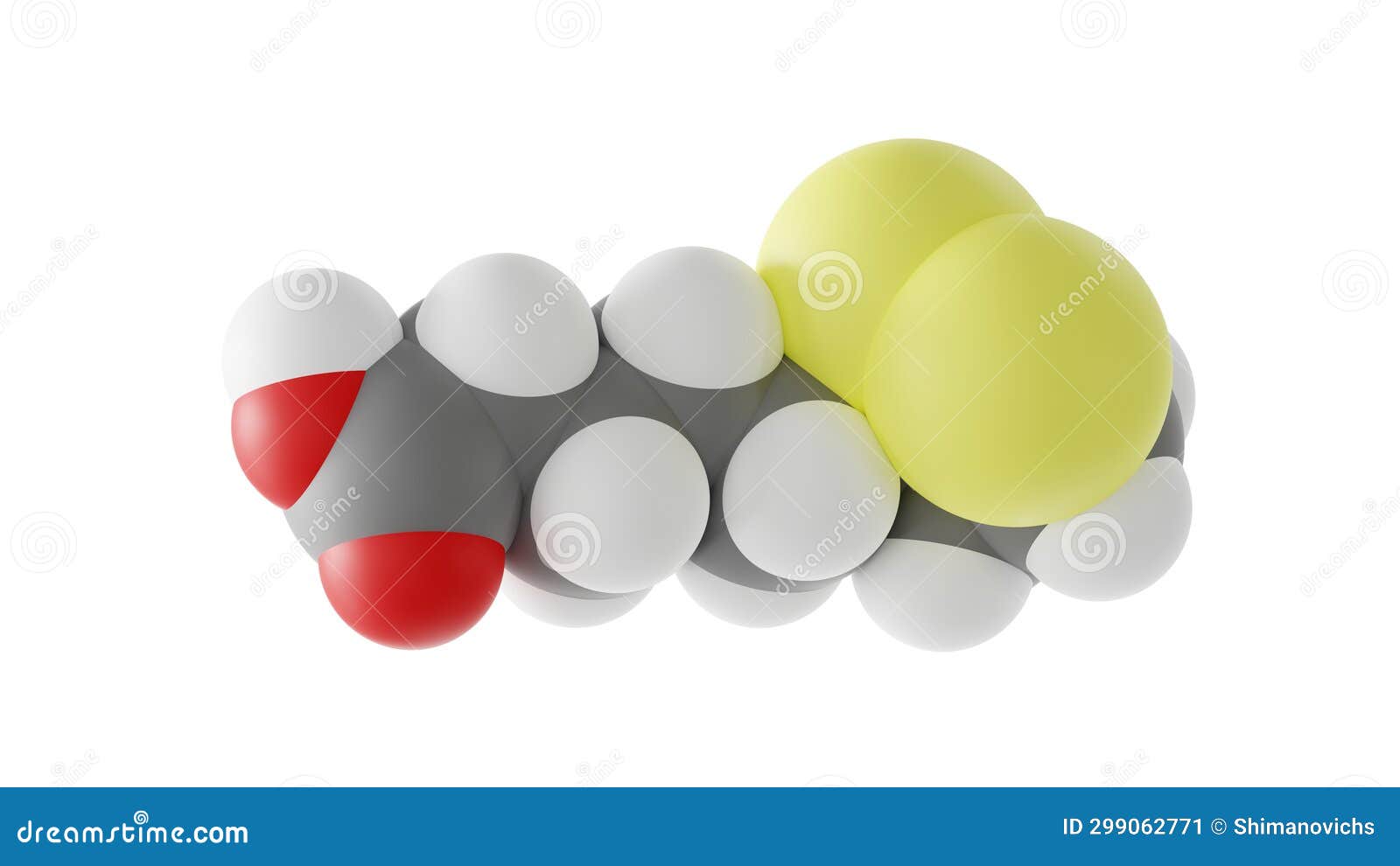 Lipoic Acid Molecule, Antioxidant, Molecular Structure, Isolated 3d ...