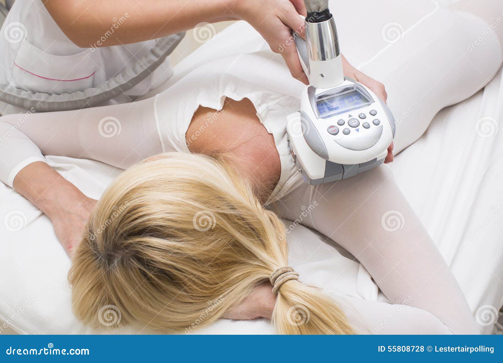 Lipomassage stock photo. Image of lying, cosmetic, lipomassage - 55808728