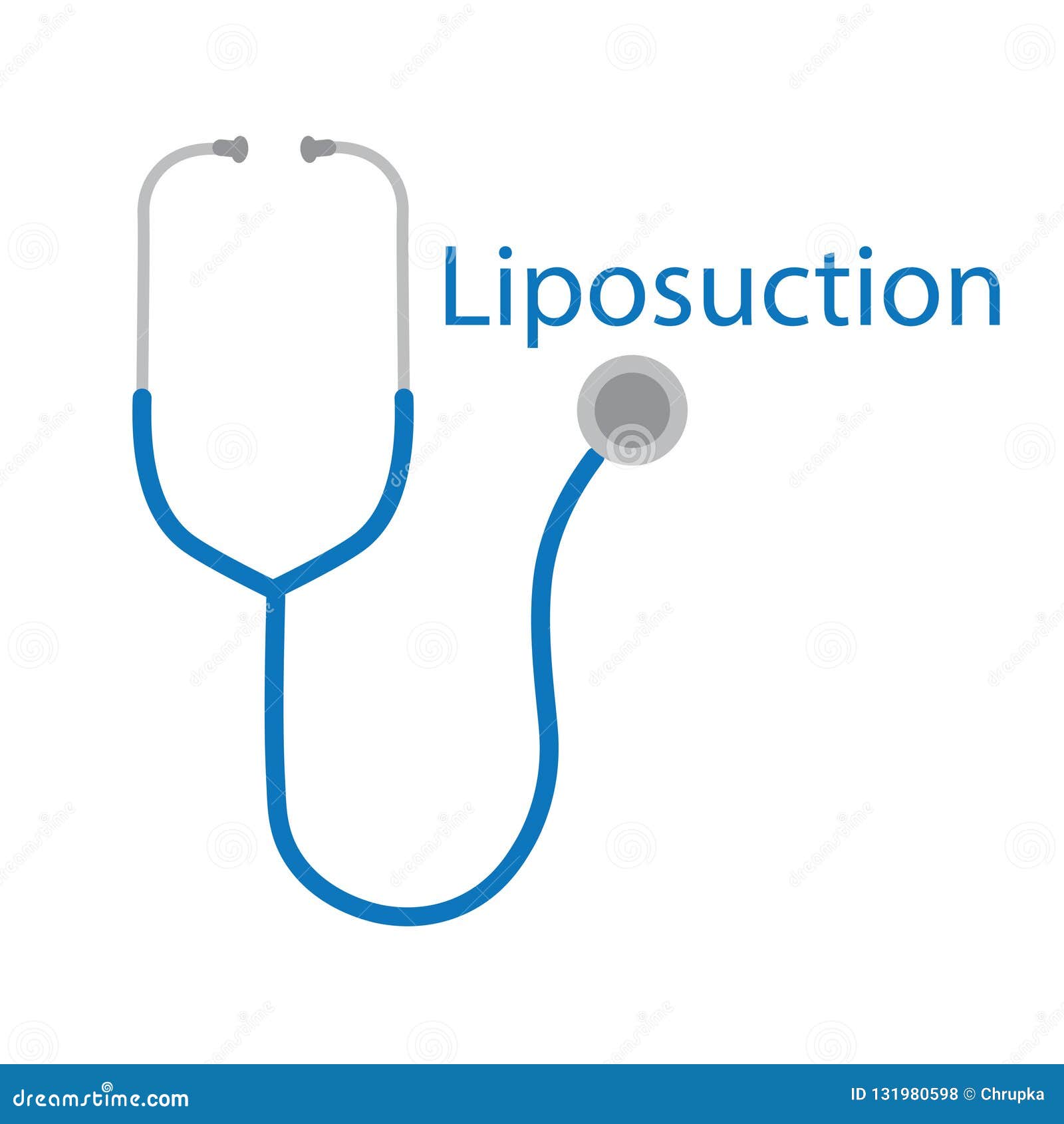 Liposuction Word and Stethoscope Icon Stock Vector - Illustration of ...