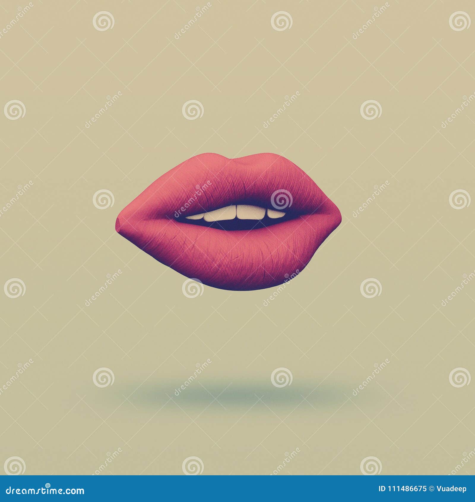 Lips Abstract Minimalist Art. Stock Illustration - Illustration of face ...