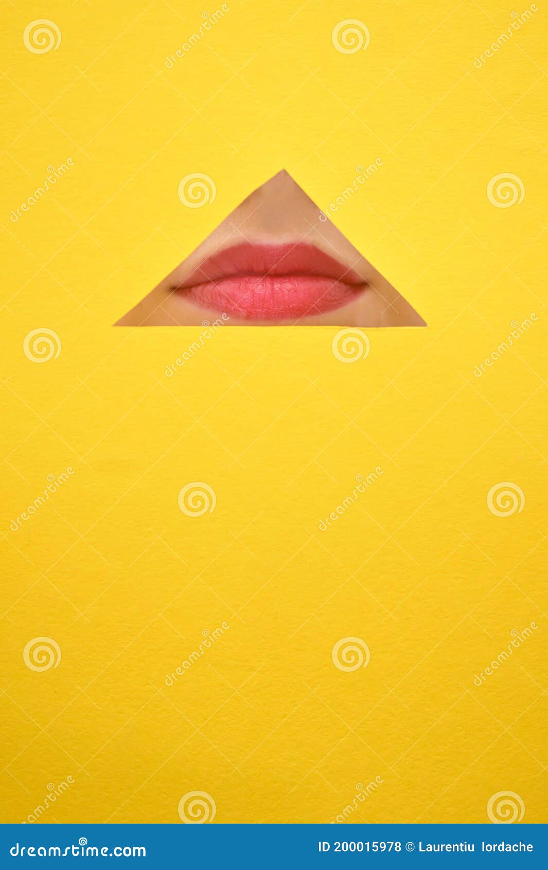 Lips, Body Part in a Triangle Stock Photo - Image of teen, angle: 200015978