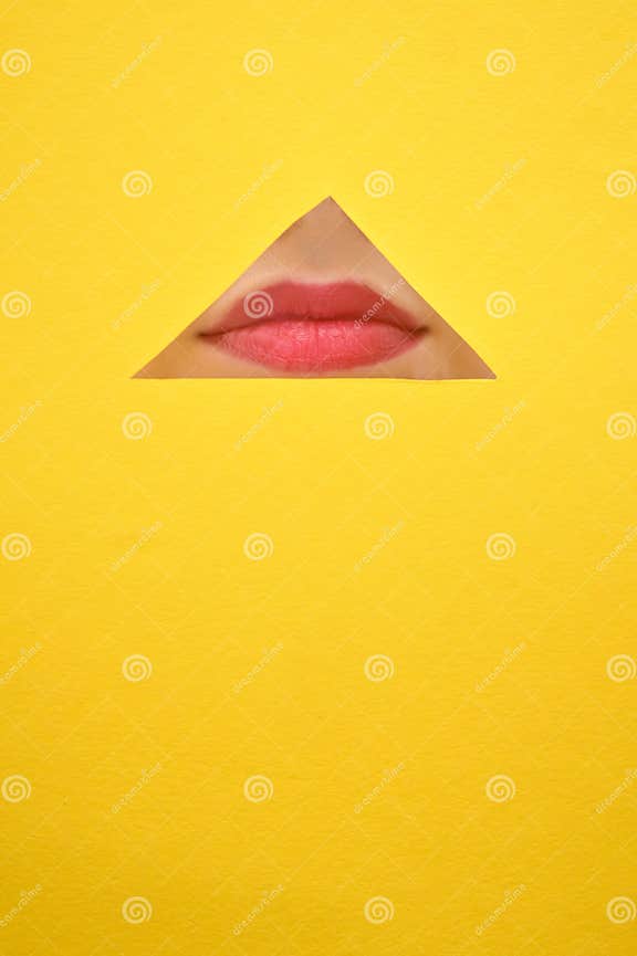 Lips, Body Part in a Triangle Stock Photo - Image of teen, angle: 200015978