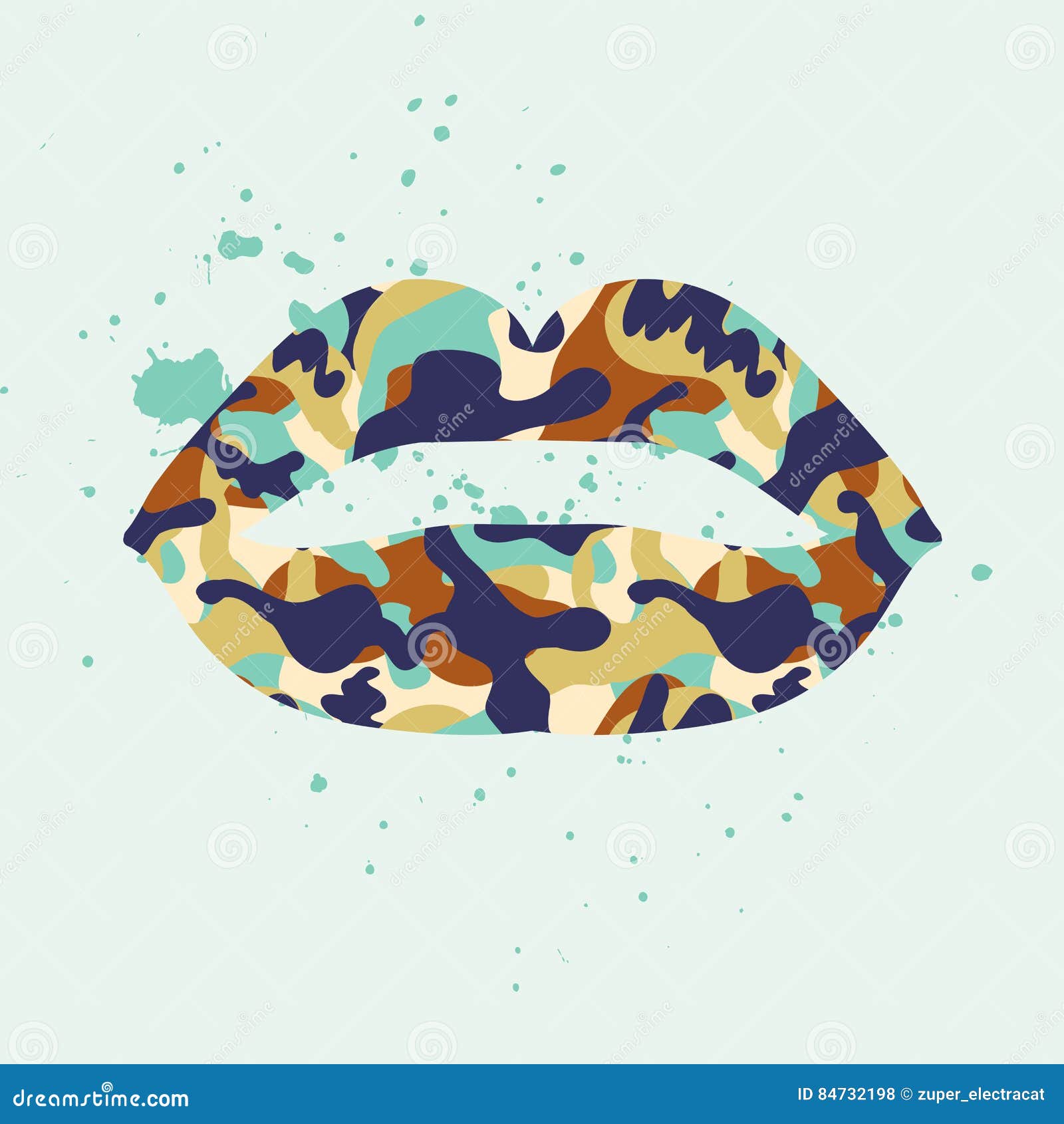 Camouflage Lips Stock Illustrations – 69 Camouflage Lips Stock ...