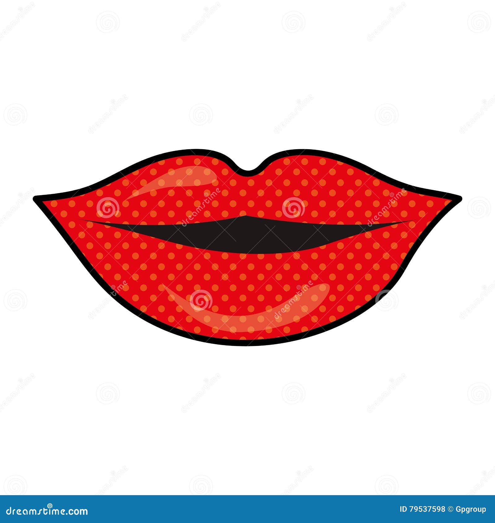 Lips cartoon icon image stock vector. Illustration of white - 79537598