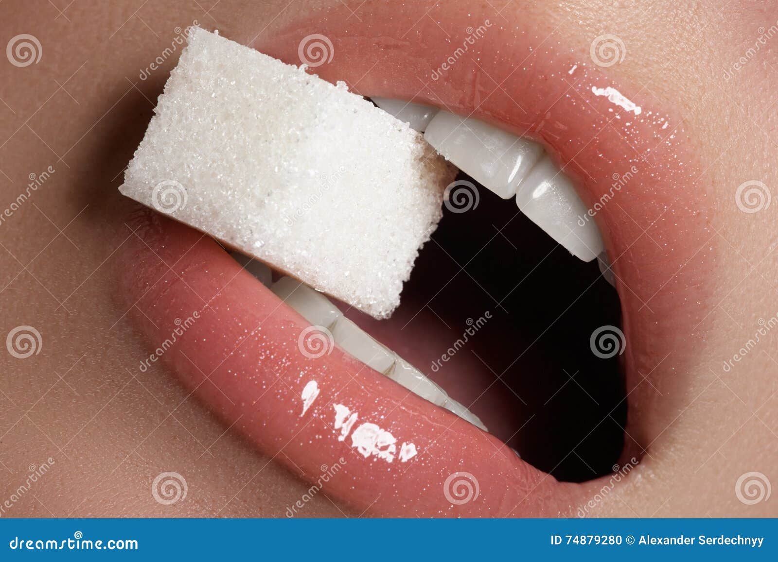 Lips Close-up. Professional Make-up. Lipgloss Stock Photo - Image of ...
