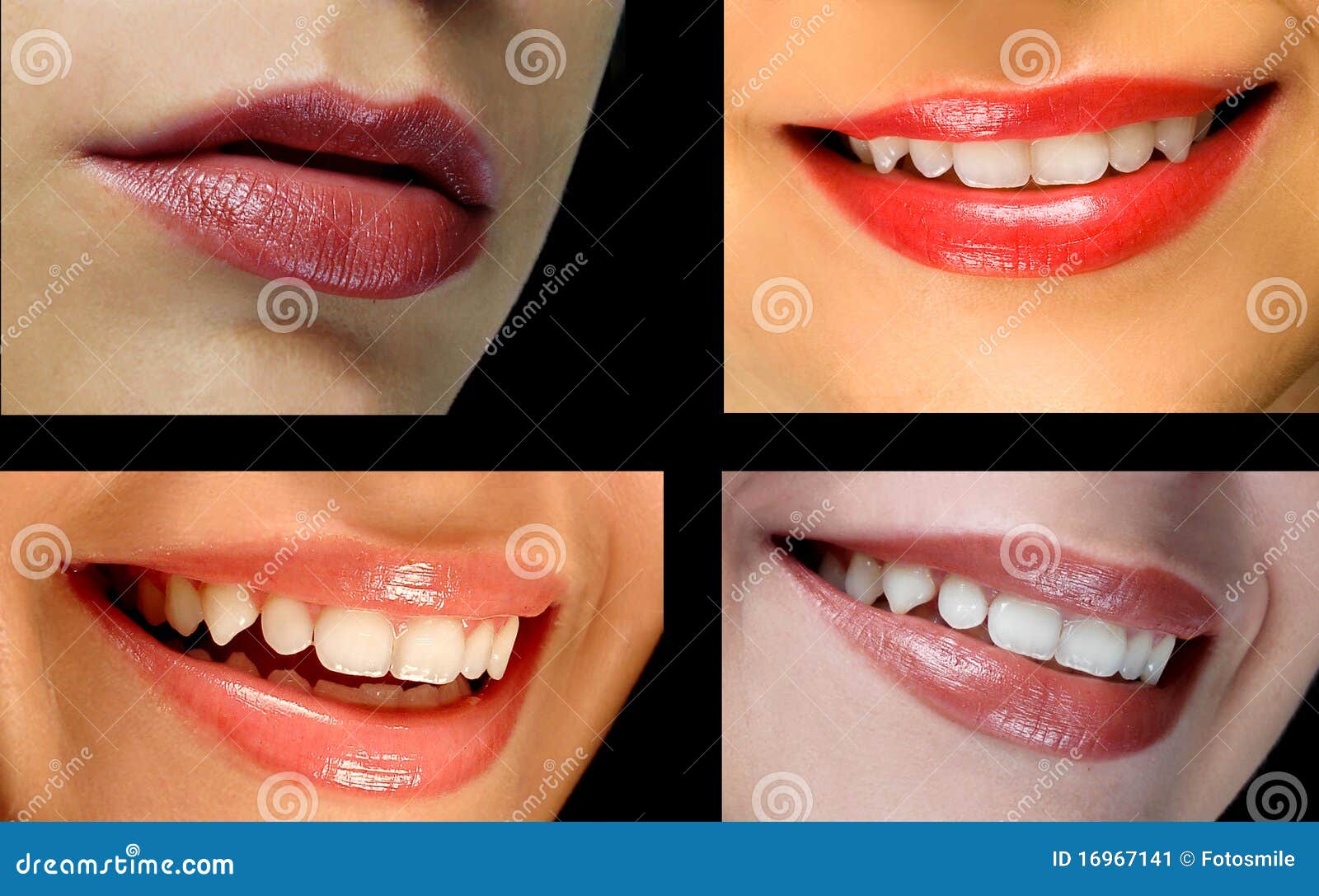 Lips collage stock image. Image of lipstick, beautiful - 16967141