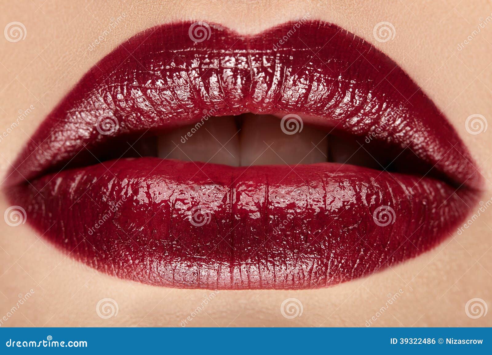 Lips. Color Lipstick. Close Up. Stock Photo - Image of female, skincare ...
