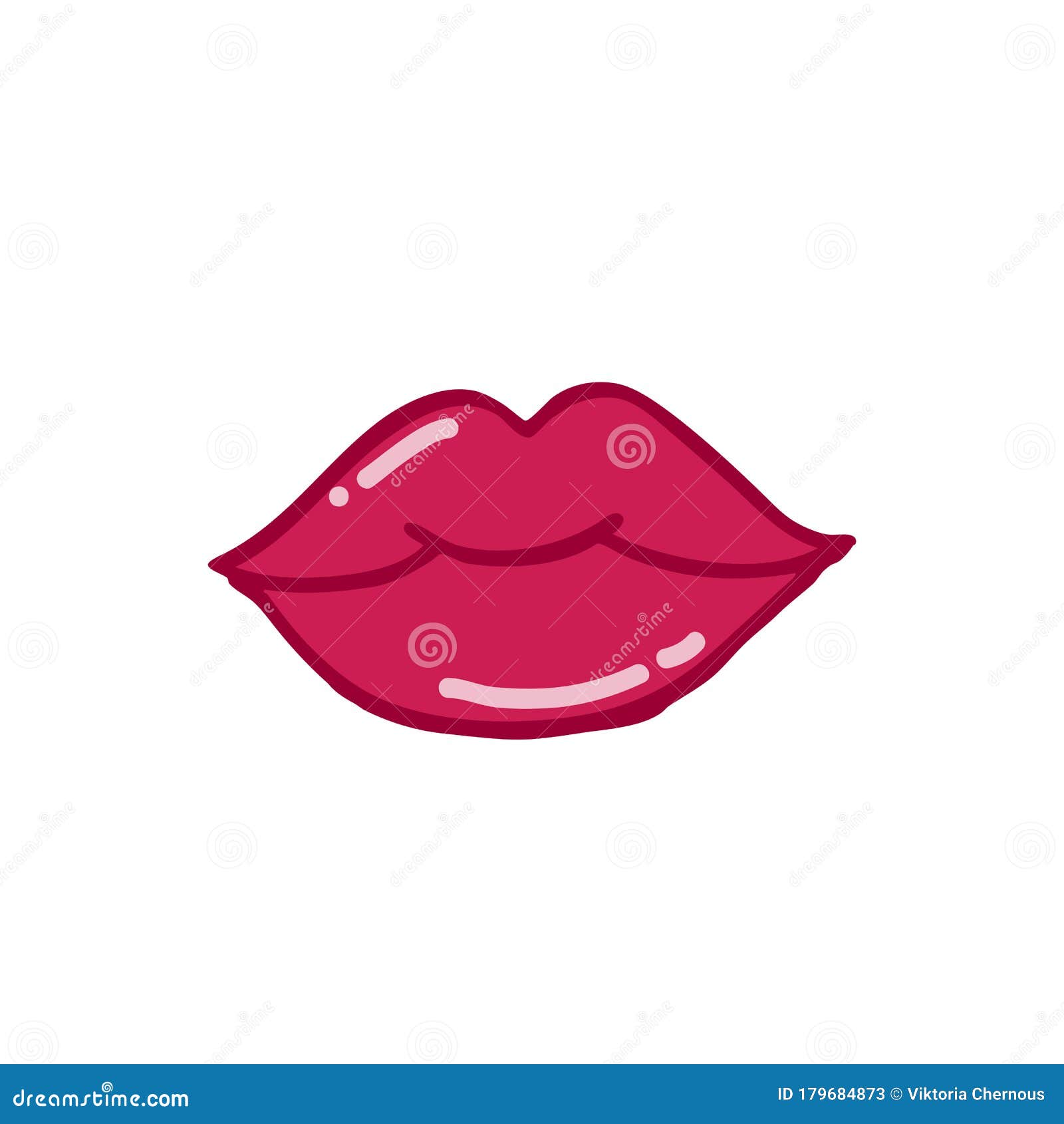 Lips doodle icon stock illustration. Illustration of isolated - 179684873