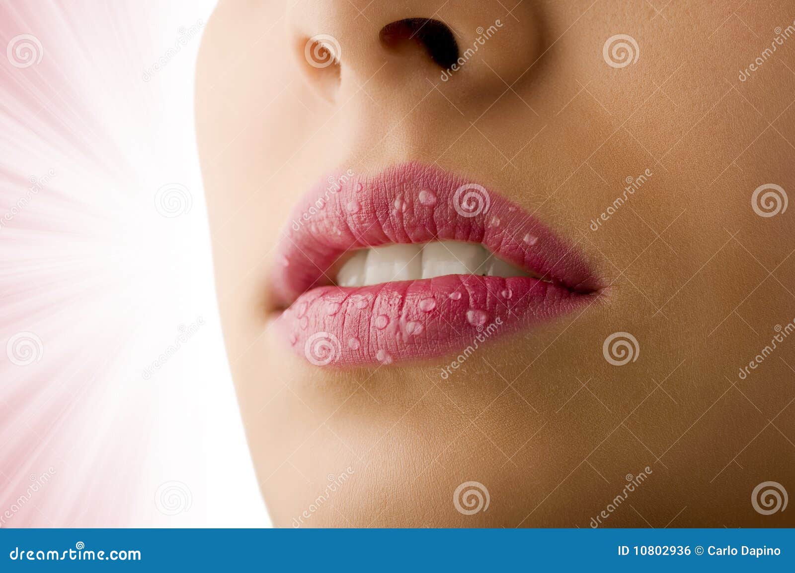 Lips with drops stock photo. Image of model, attractive - 10802936