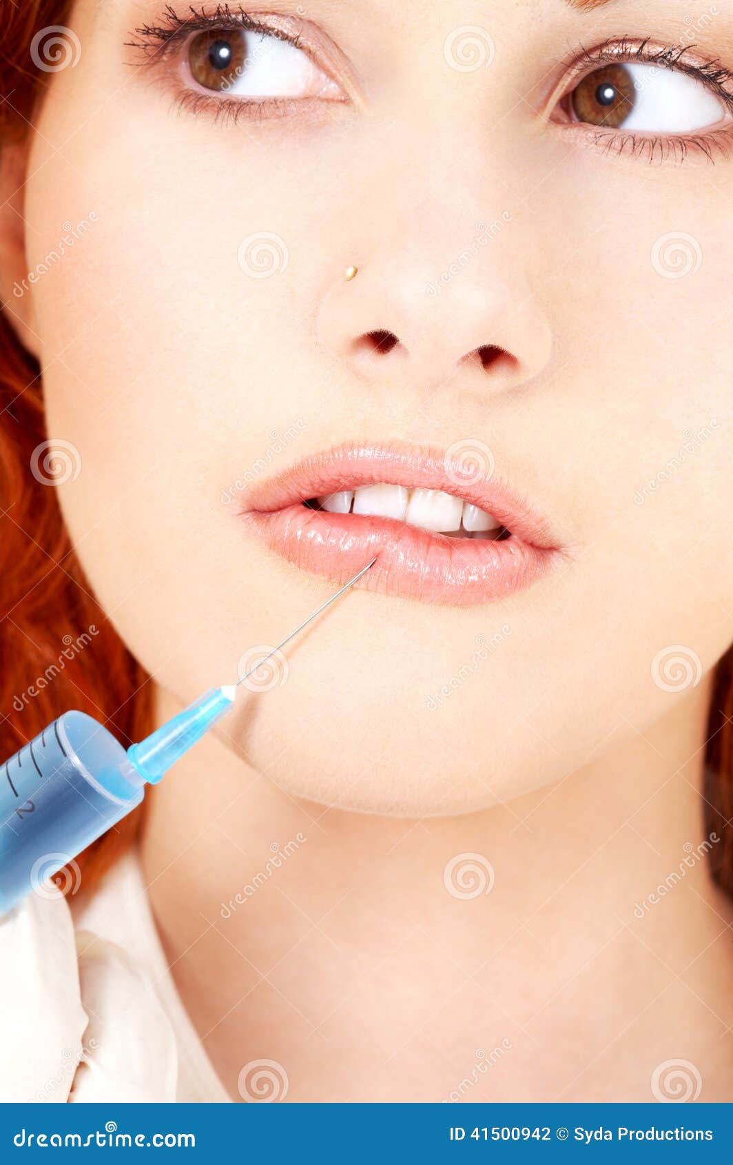 Lips enlargement procedure stock photo. Image of girl - 41500942