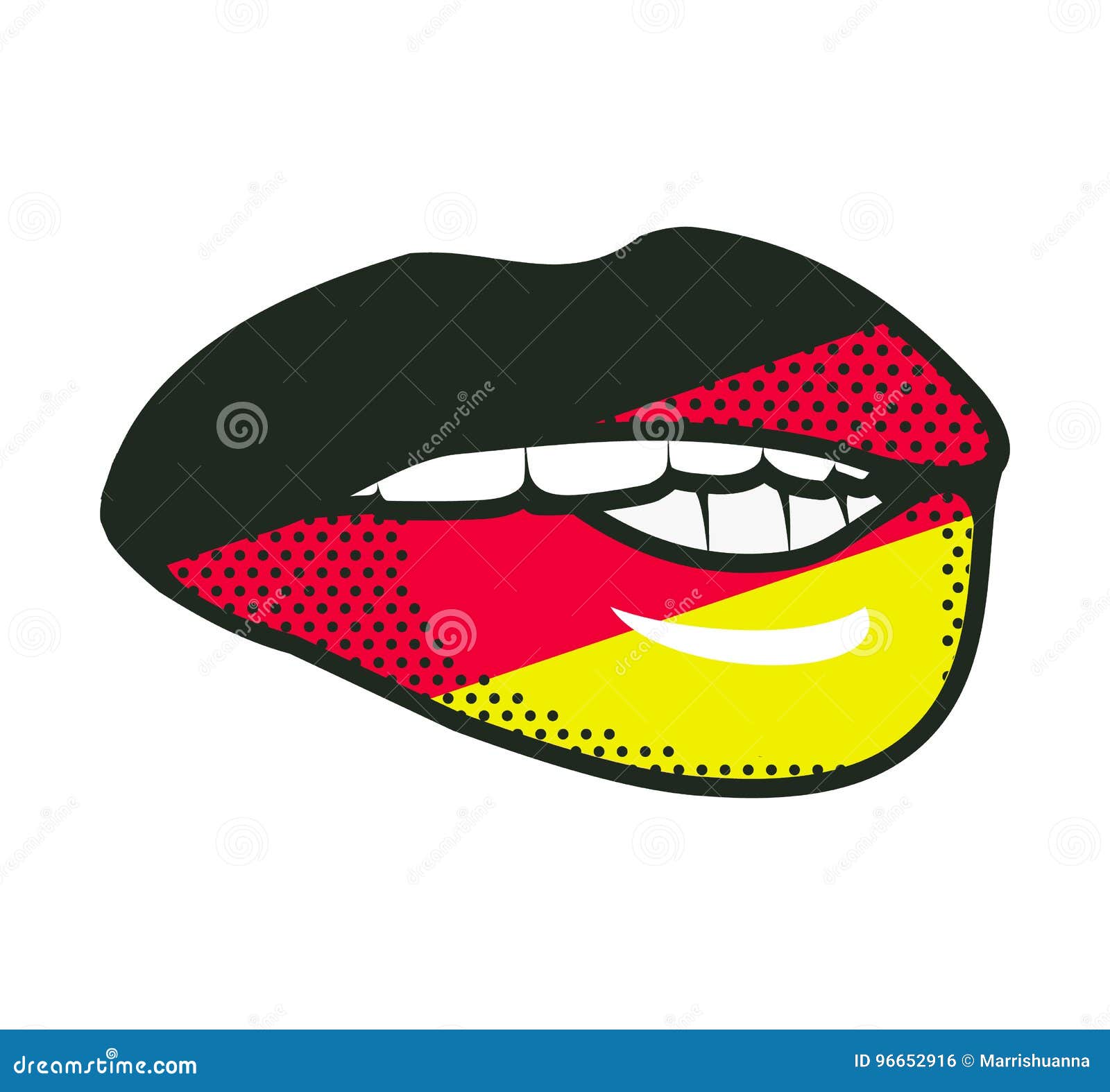 Lips German flag stock vector. Illustration of german - 96652916