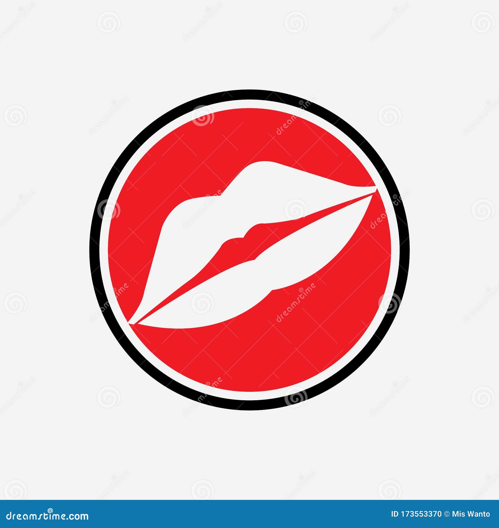 Lips Icon Cosmetic Logo Vector Template Stock Illustration ...