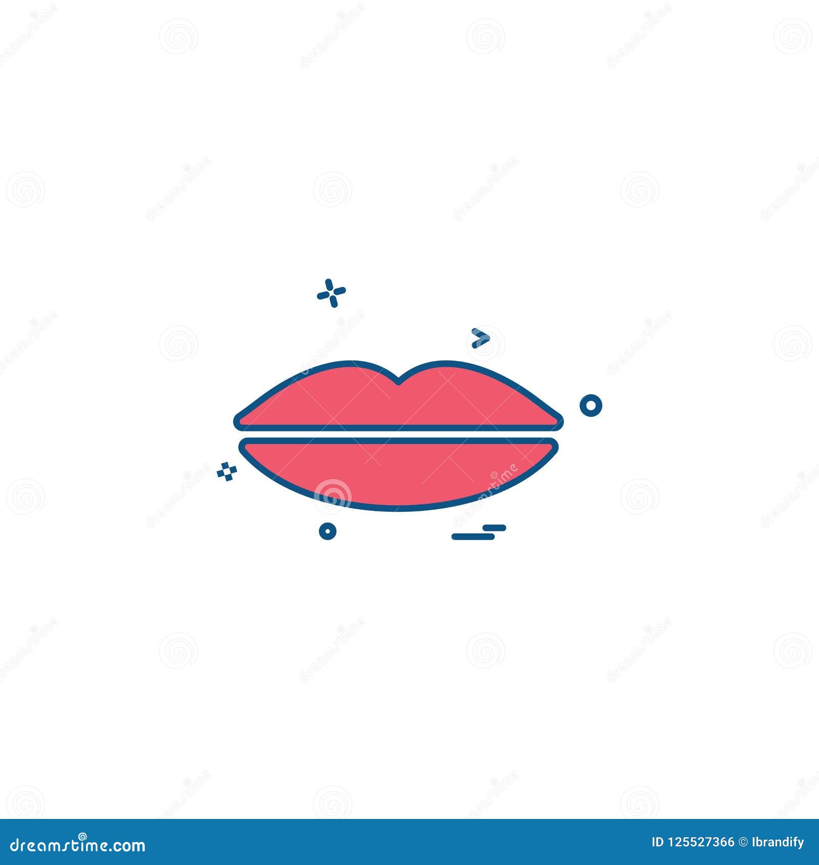 Lips icon design vector stock vector. Illustration of happy - 125527366