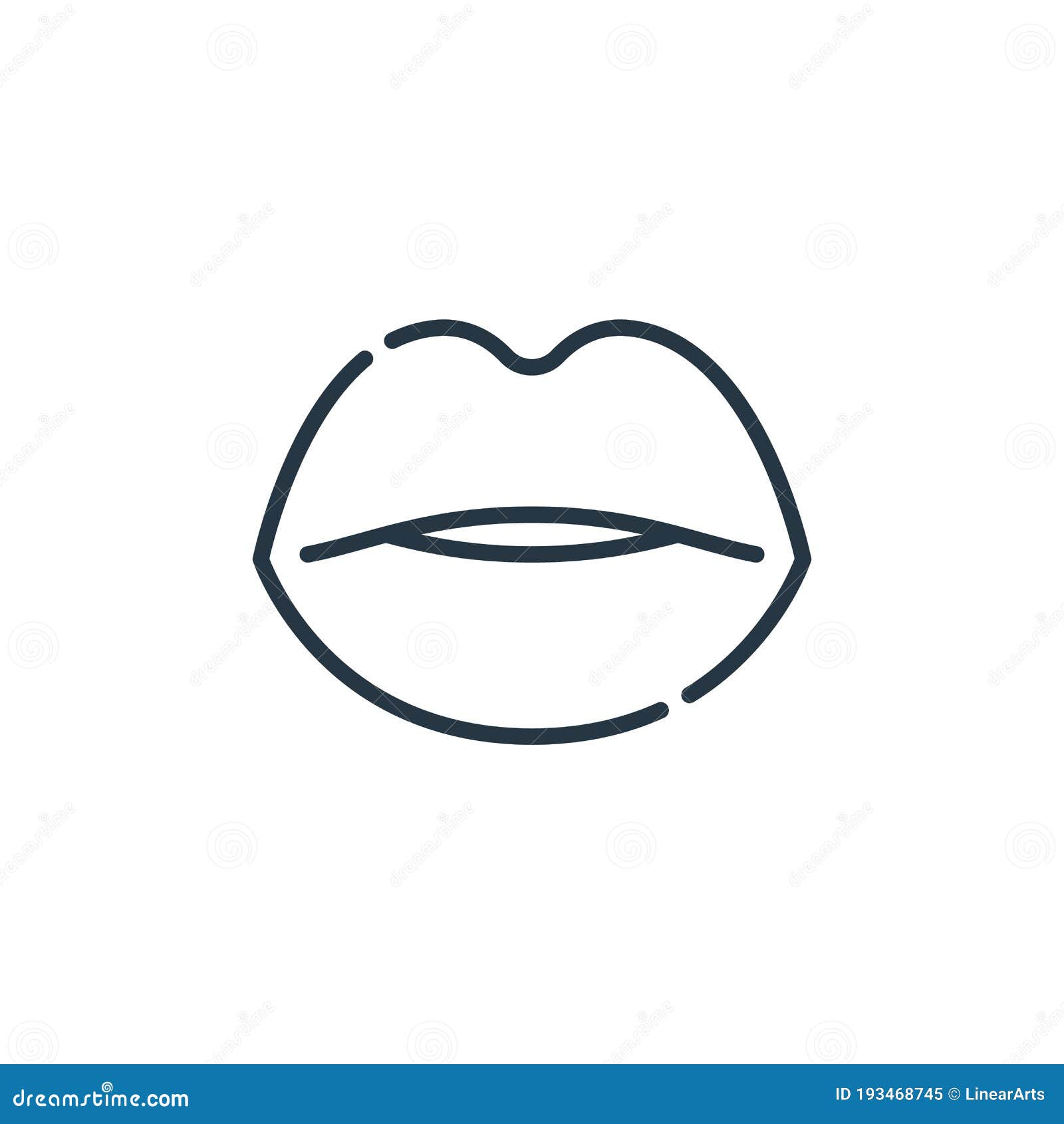 Lips Icon Vector from Instagram Highlights Stories Beauty Concept. Thin ...