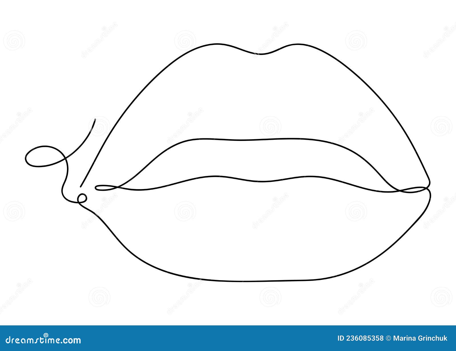 Simple Lip Drawing