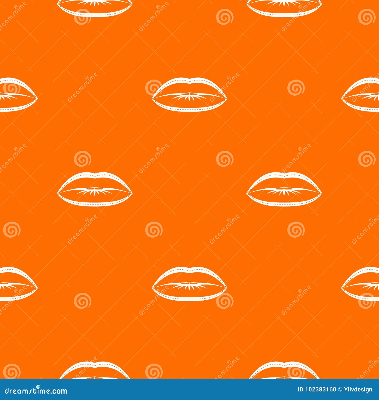 Lips with Lines Drawn Around it Pattern Seamless Stock Vector ...