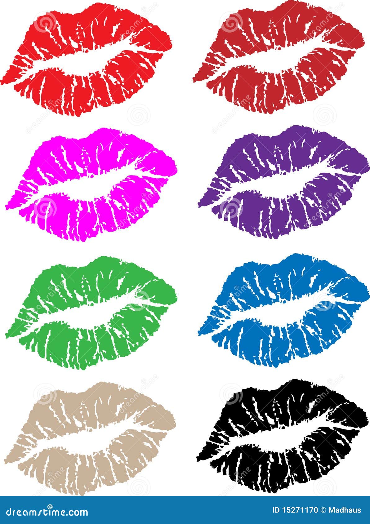 Lips Lipstick mark stock vector. Illustration of woman - 15271170