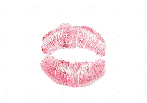 Lips with lipstick mark stock photo. Image of makeup - 84584732