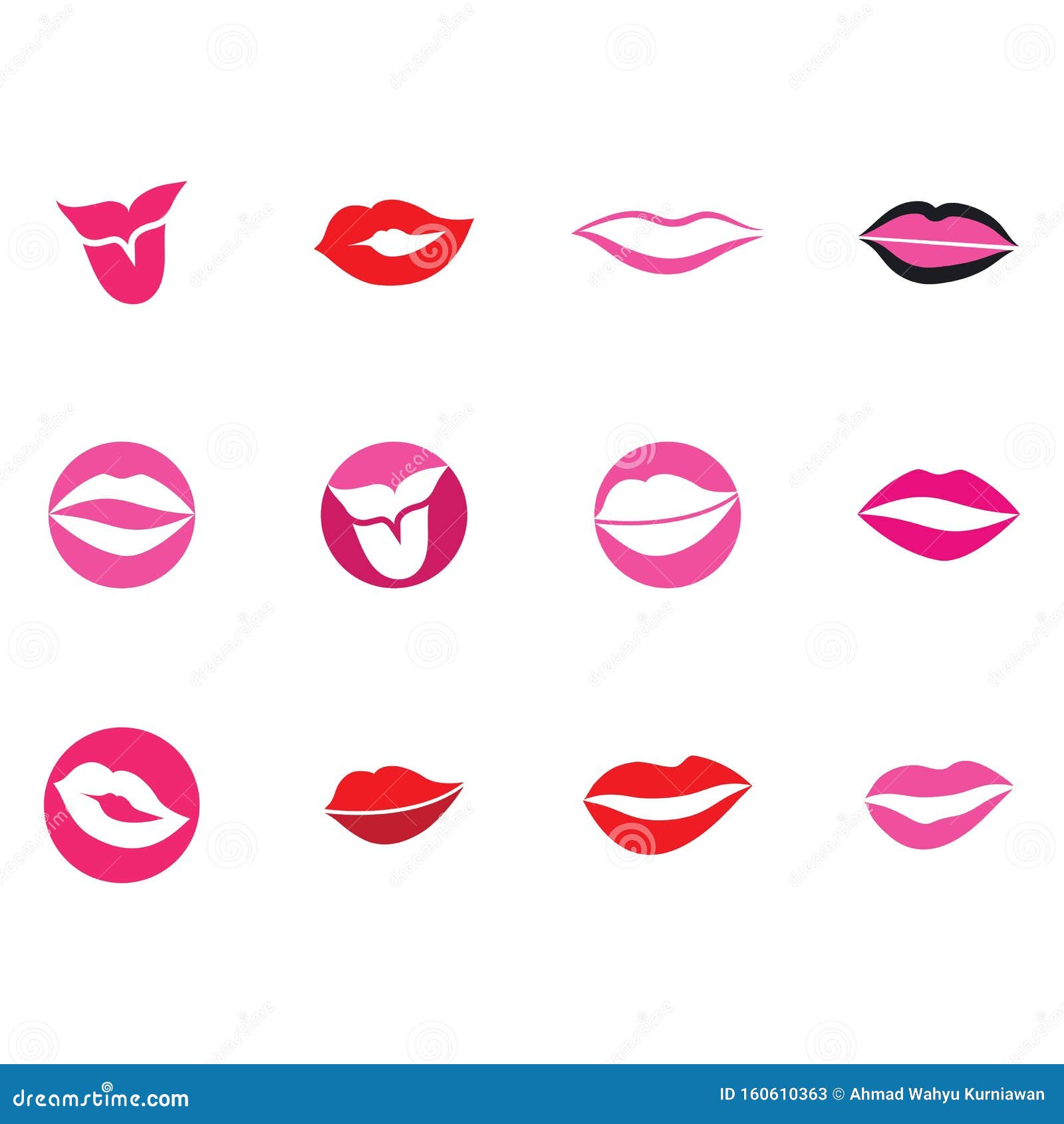 Lips logo vector stock vector. Illustration of makeup - 160610363