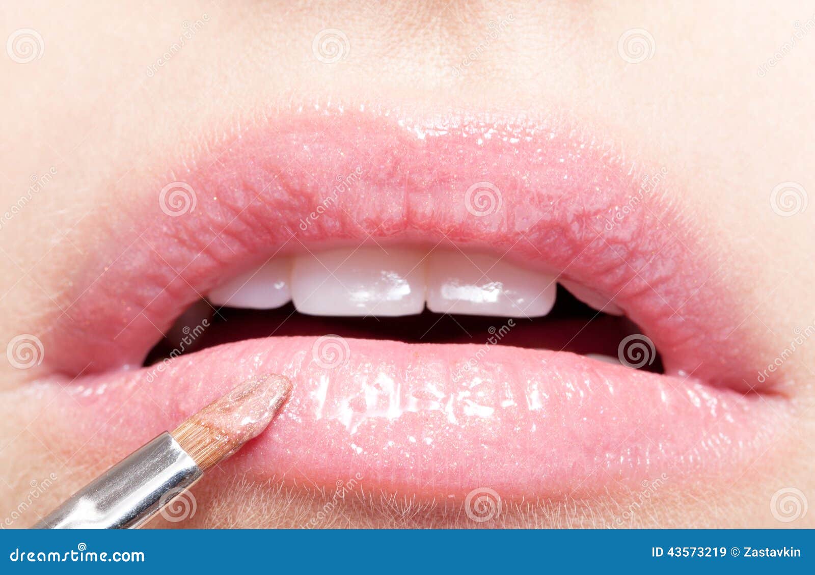 Lips makeup stock image. Image of studio, cosmetics, closeup - 43573219