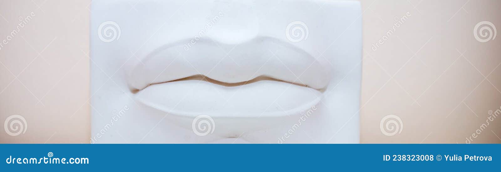 Lips Plaster Casting in a Sculpting Studio Used for Clay Modelling ...