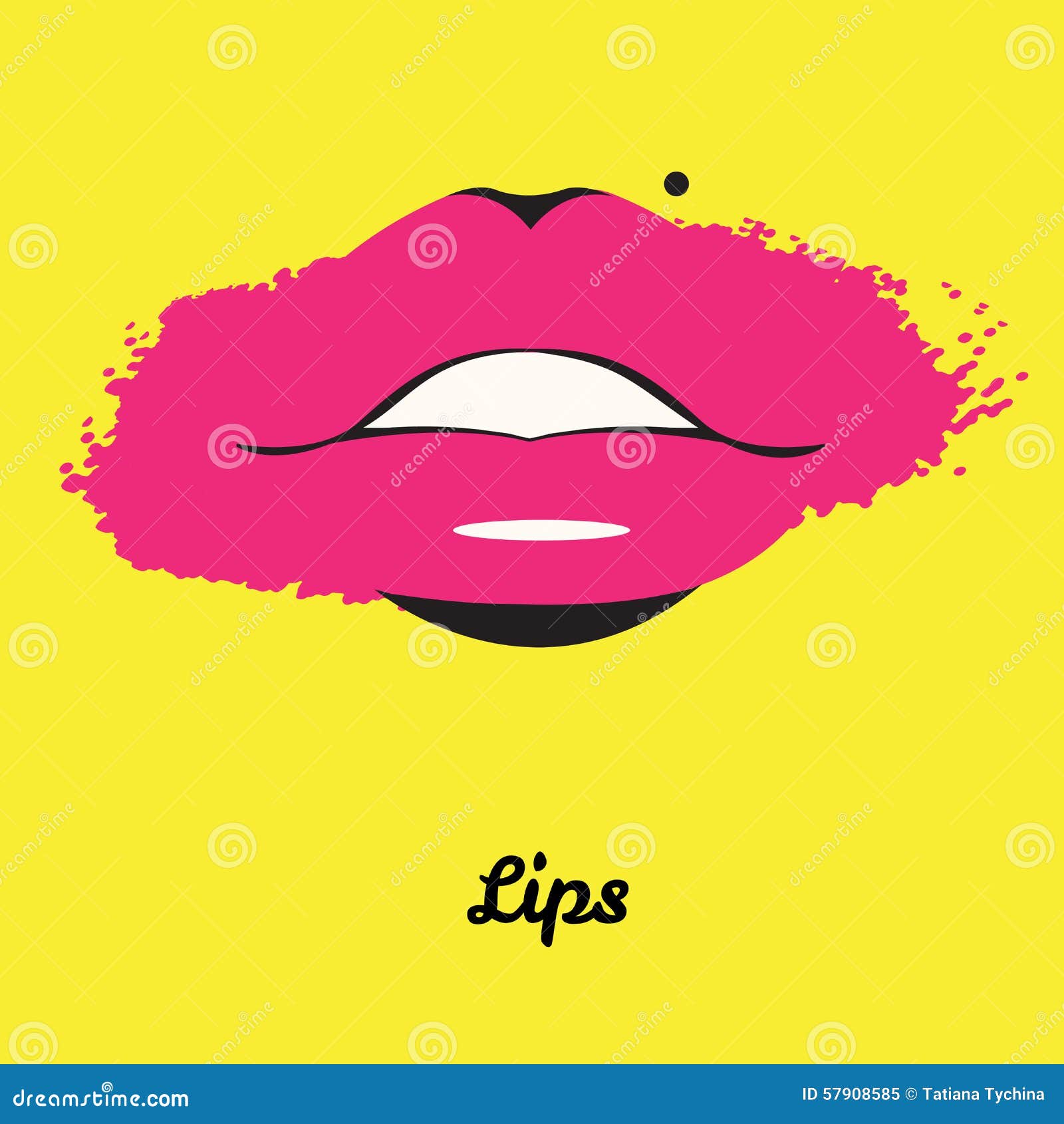 Lips_Print_of_lips_Vector_illustration Vektor Abbildung - Illustration ...