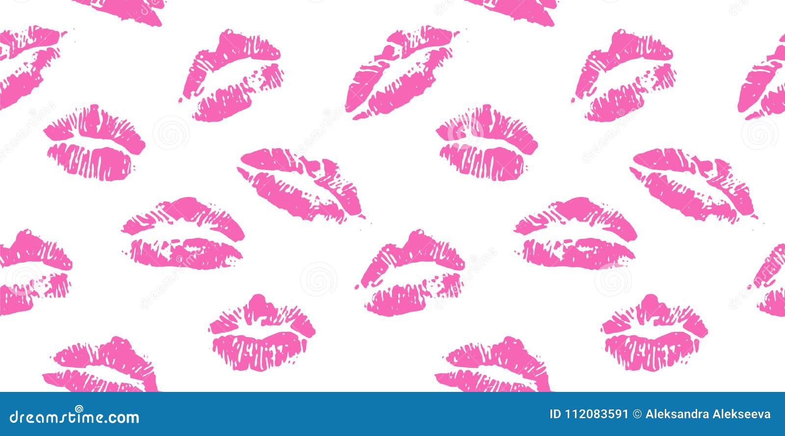 Lips Print Pink Seamless Vector Background Stock Vector - Illustration ...