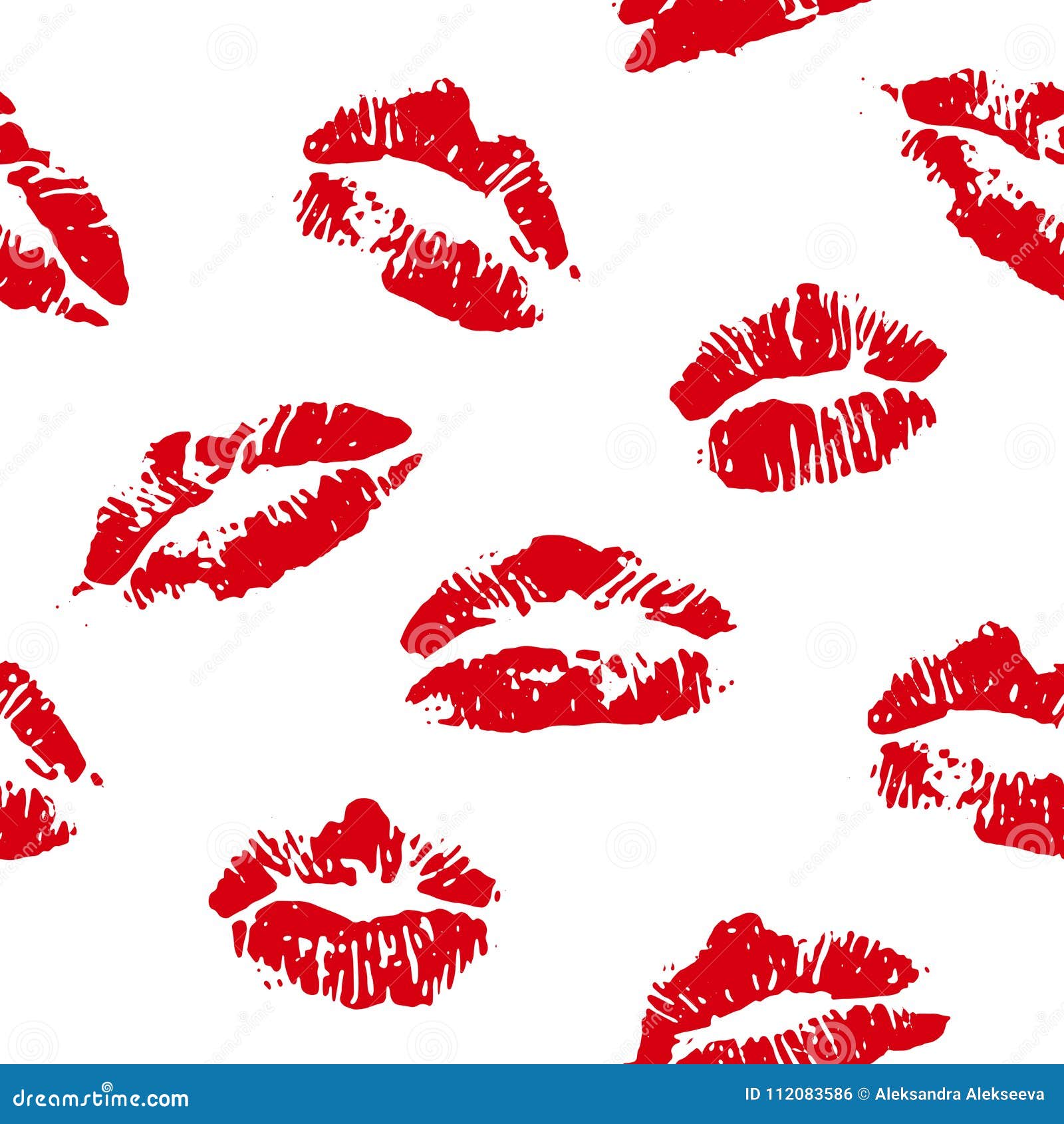 Lips Print Red Seamless Vector Background Stock Vector - Illustration ...