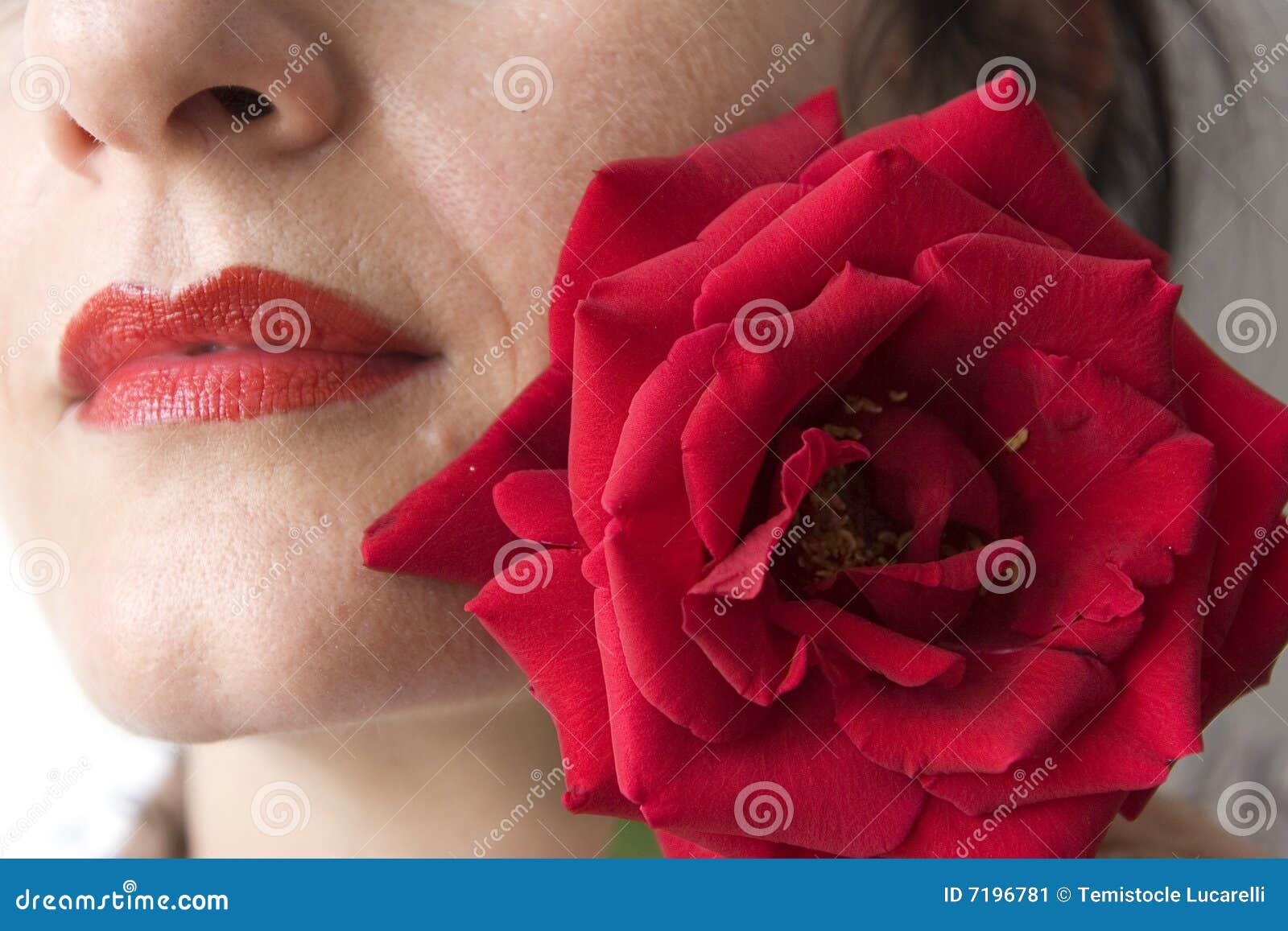 Lips and rose stock image. Image of girl, customer, glamour - 7196781
