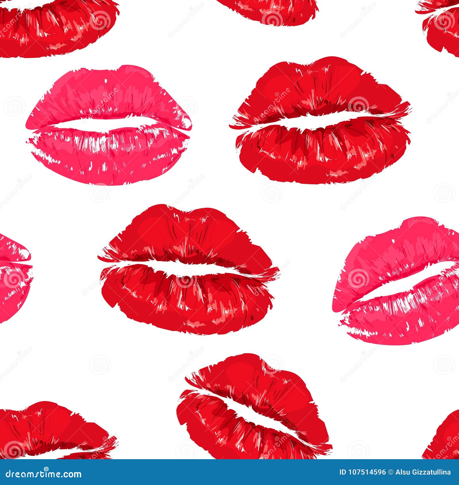 Lips seamless pattern stock vector. Illustration of decoration - 107514596
